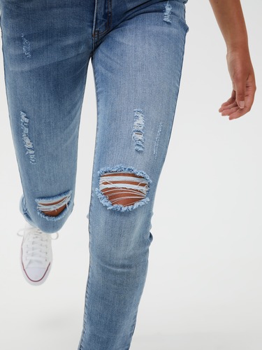 Girls Violet Rip And Repair Skinny