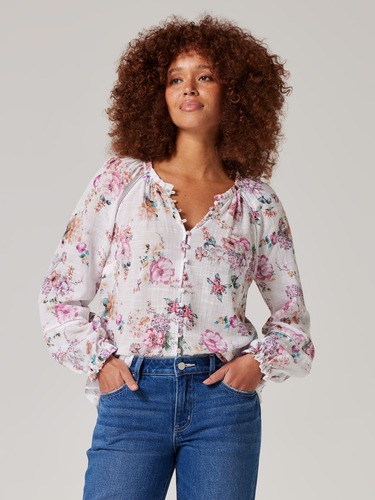 Valerie Button Thru Blouse