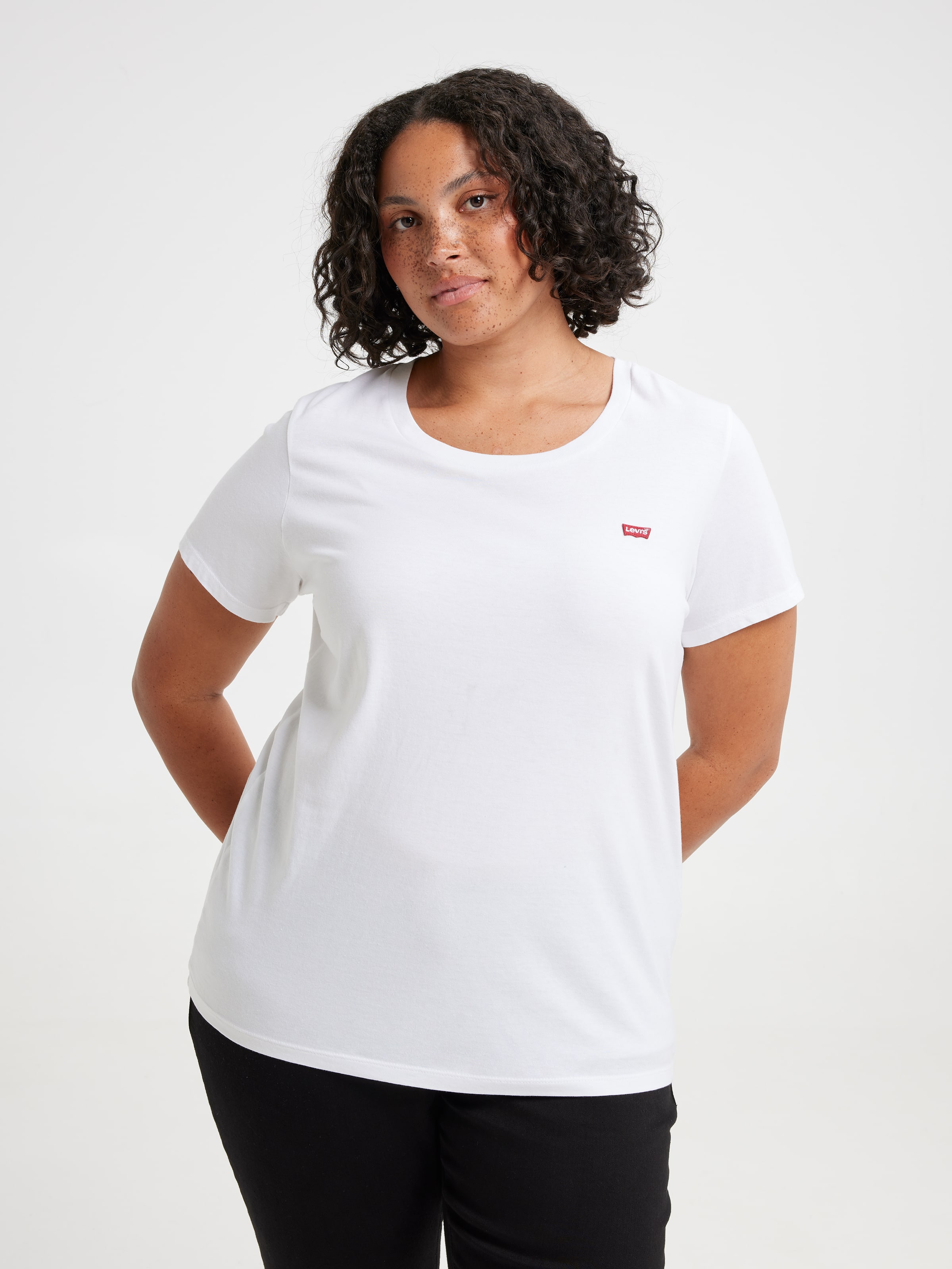 Curve Perfect Tee In White - Just Jeans Online