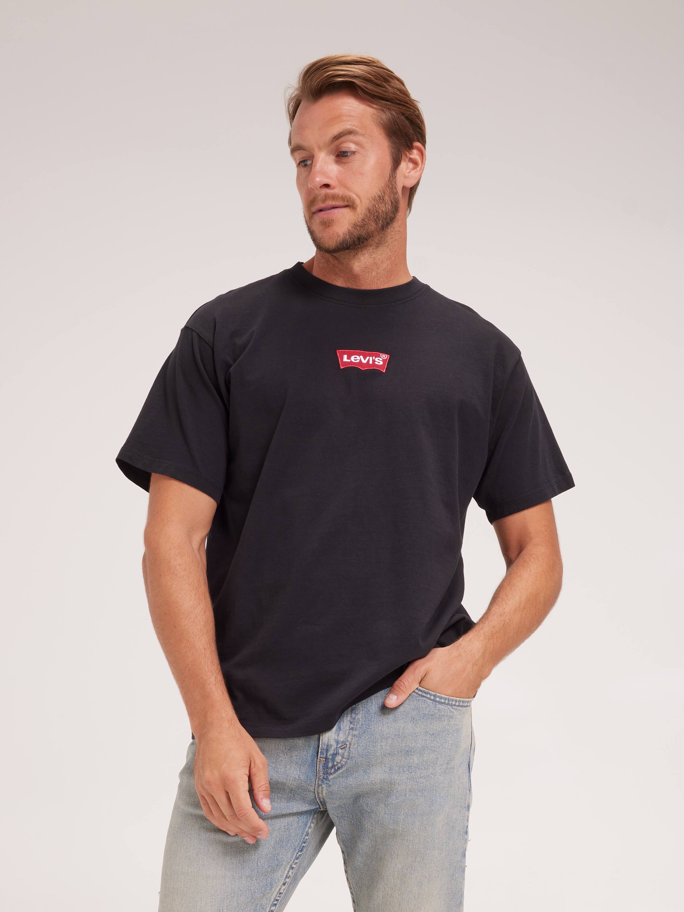 Batwing Tee In Caviar Black - Just Jeans Online