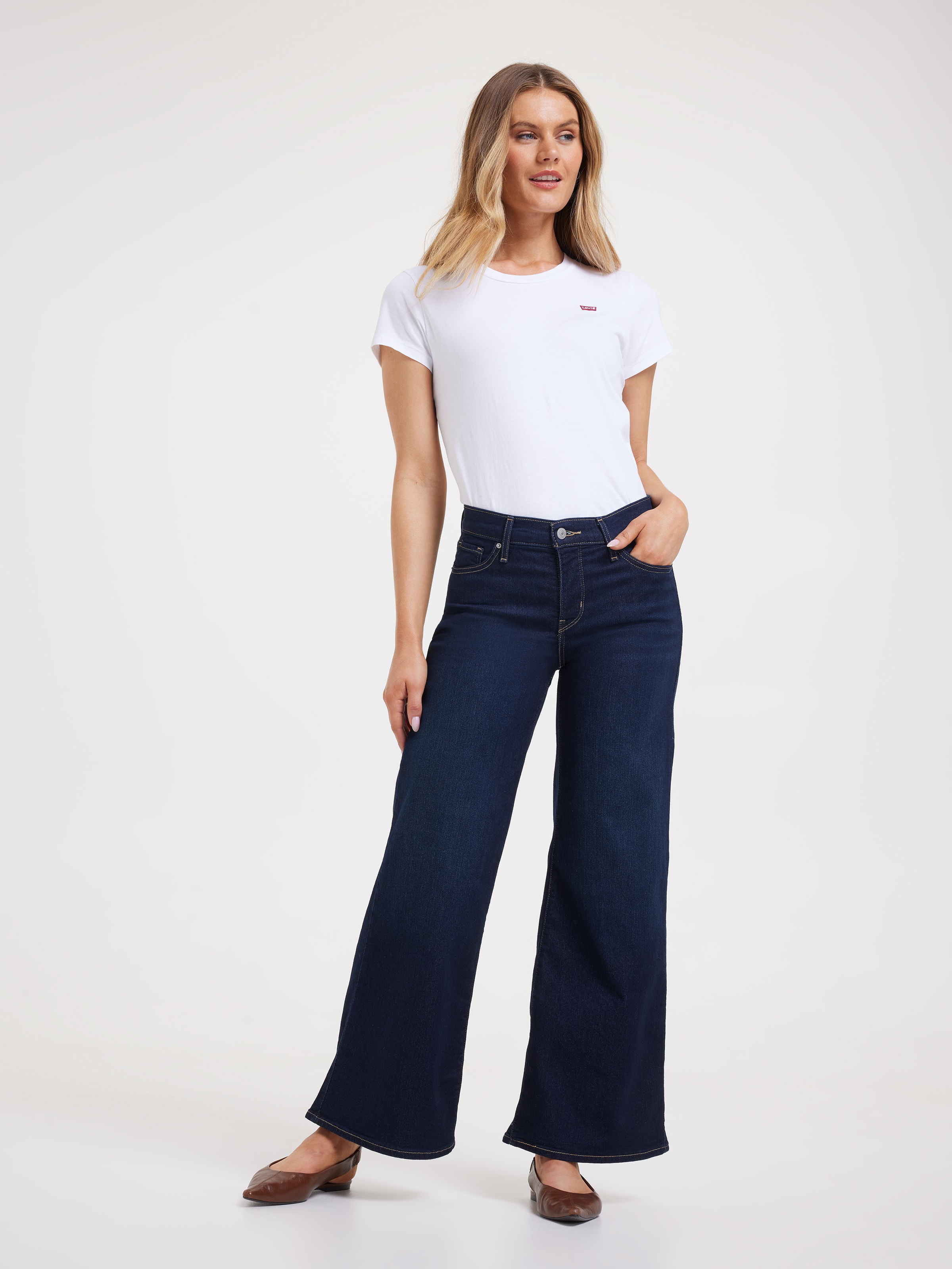 318 Shaping Wide Leg In Darkest Sky - Just Jeans Online
