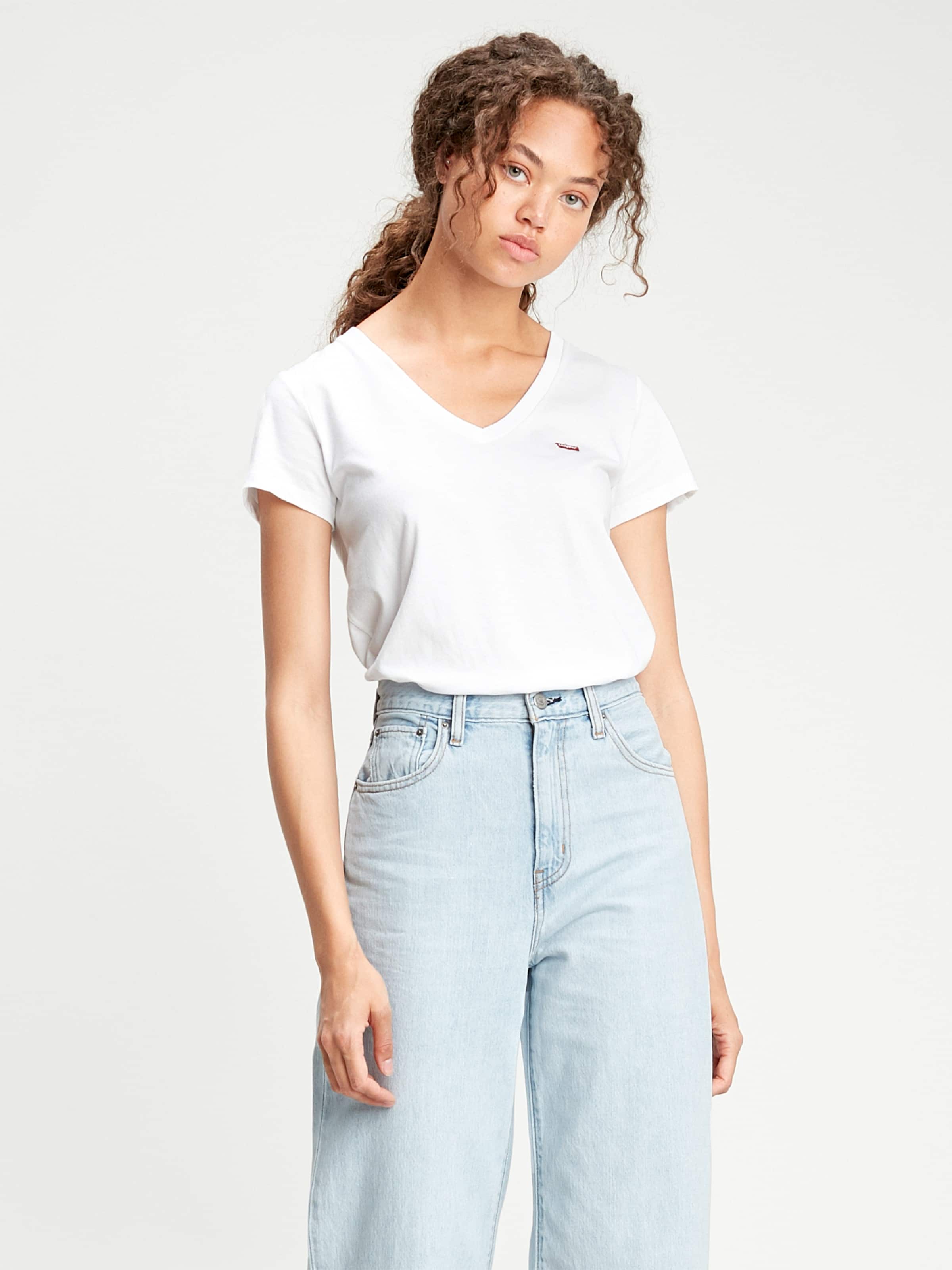 Perfect Hm V Neck In White - Just Jeans Online