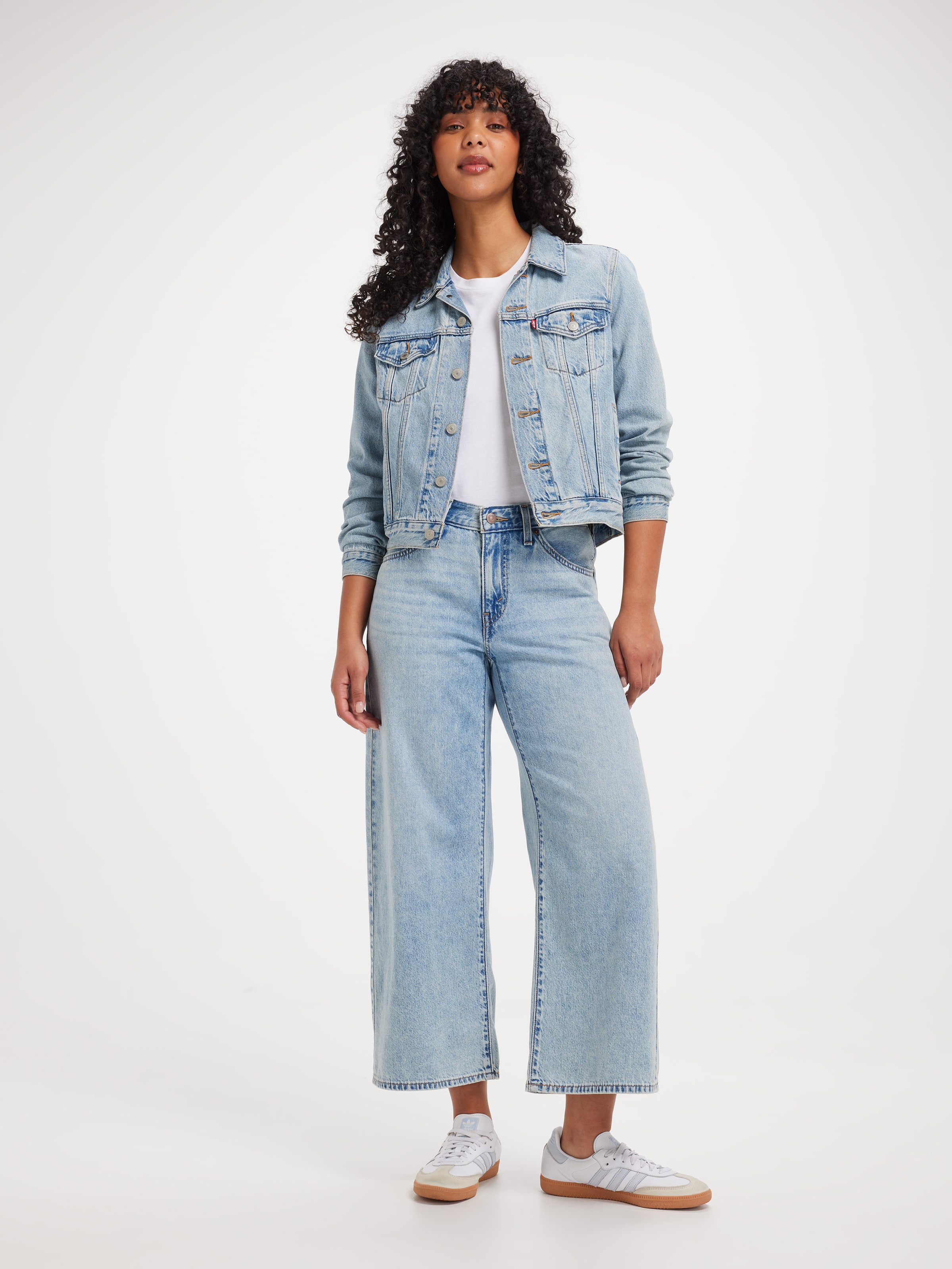 Middy Wide Leg Ankle Jean In Main Character Denim - Just Jeans Online