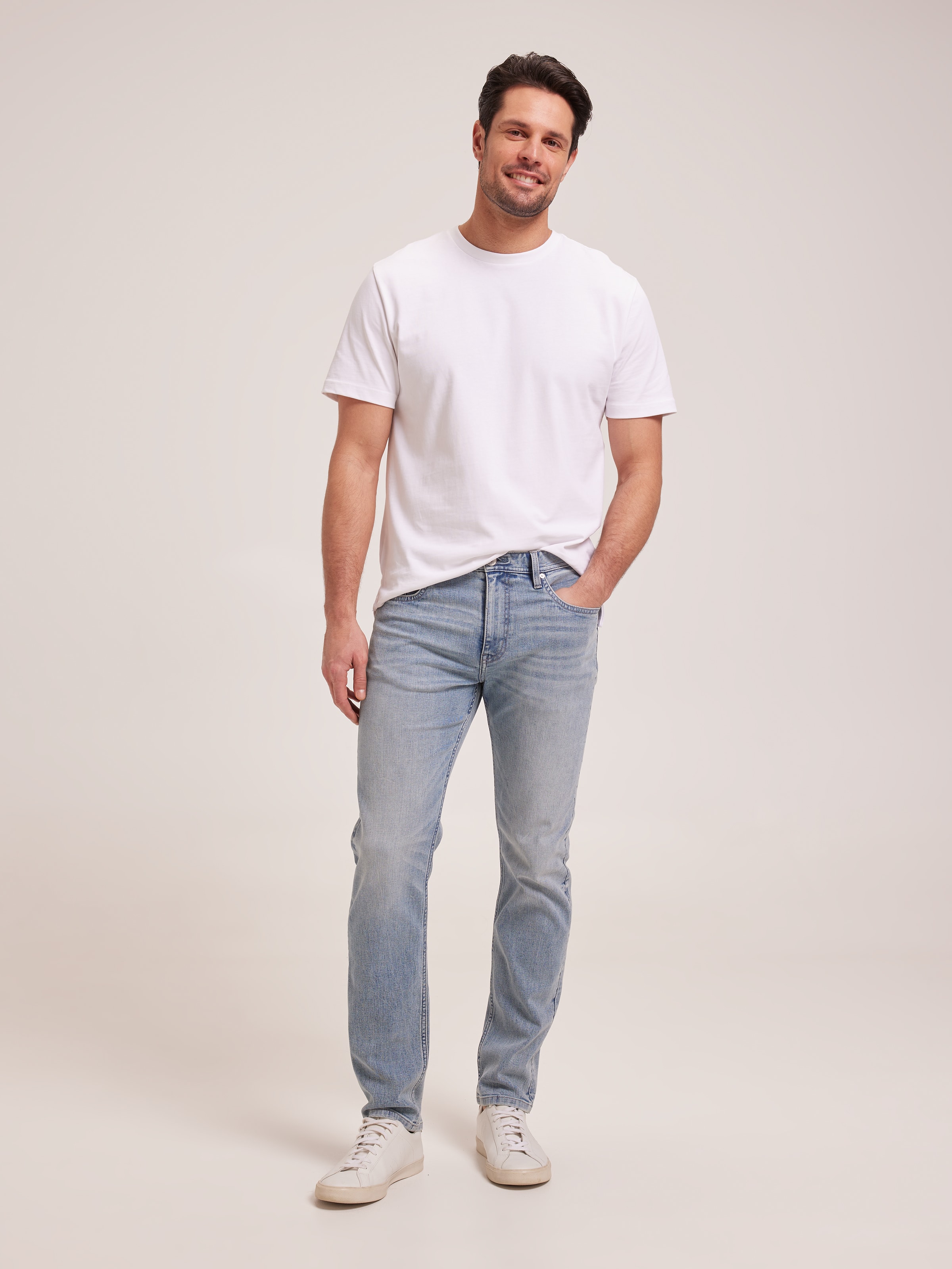 Stretch Regular Straight Leg Jean Station Blues - Just Jeans Online