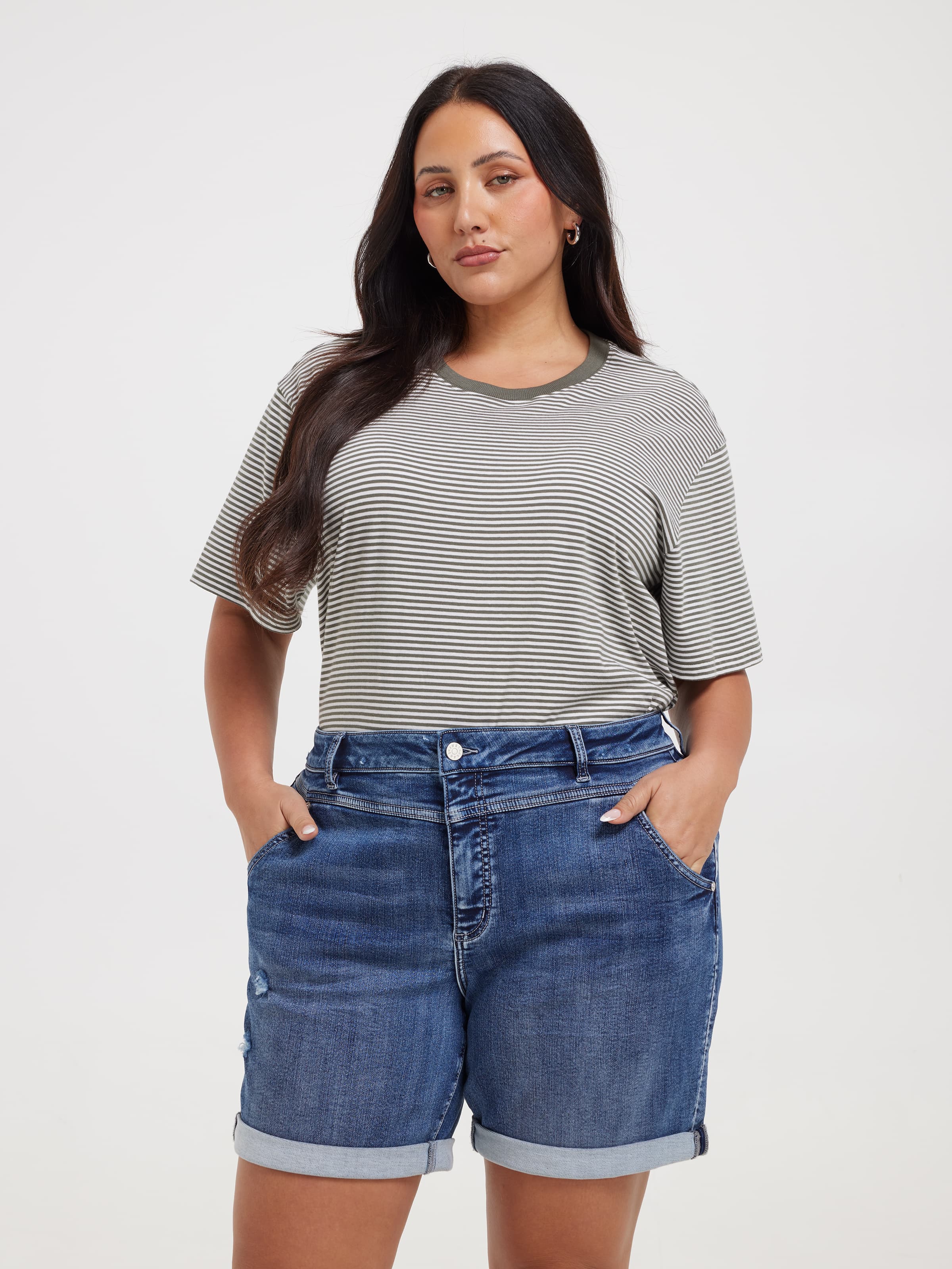 Curve Amaze Rip Girlfriend Short Riptide - Just Jeans Online