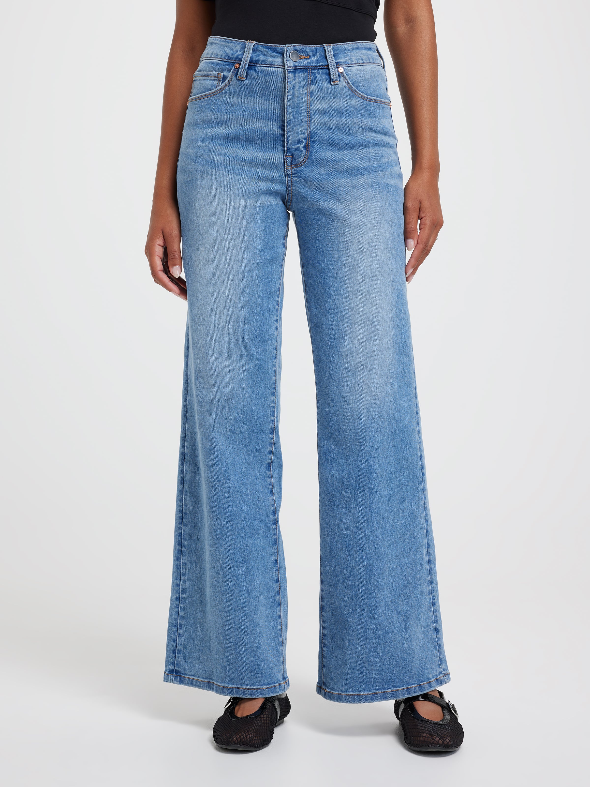 Reformed High Rise Wide Leg Jean Riverstone - Just Jeans Online