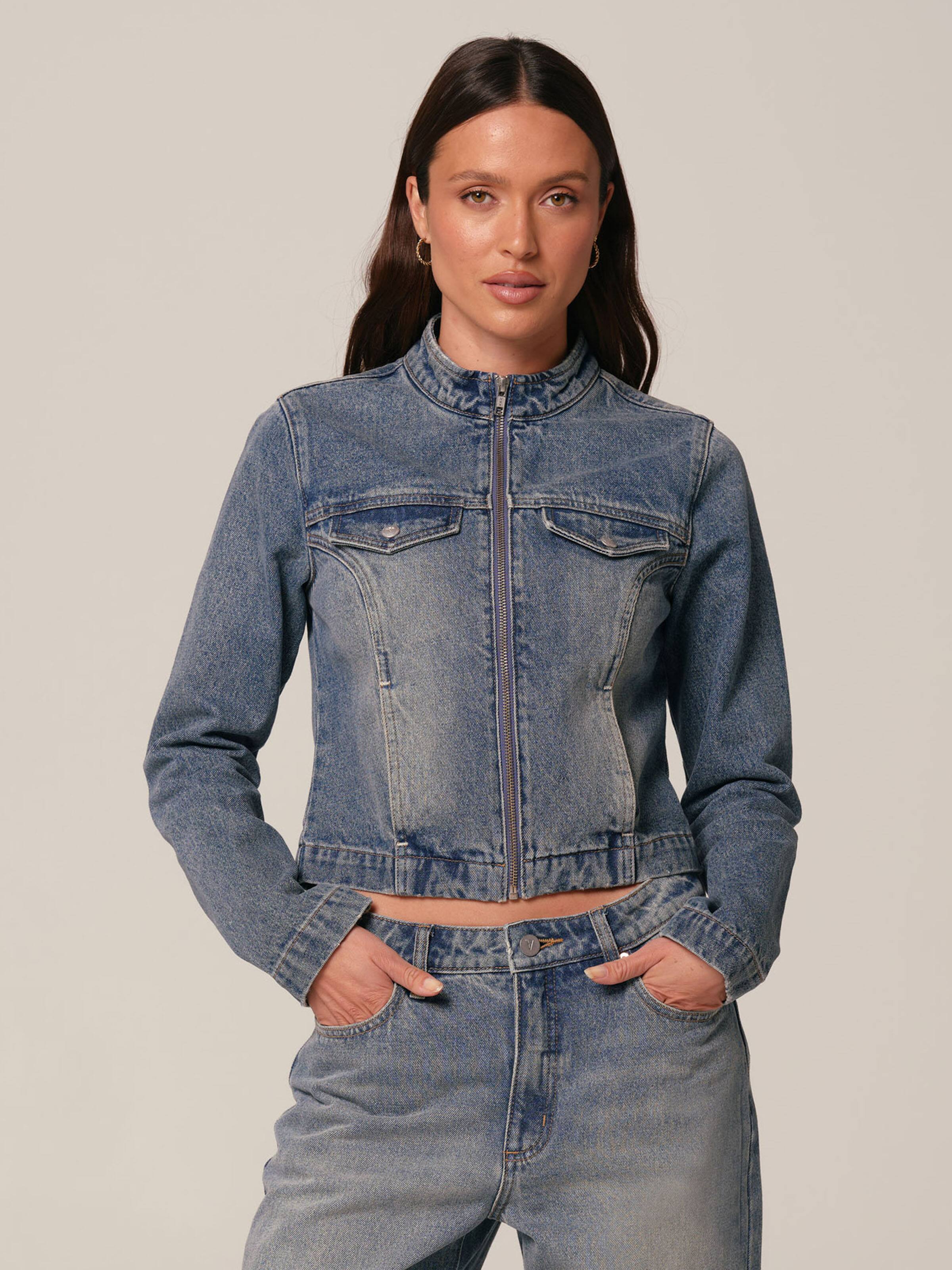 Cropped Jacket In Alison - Just Jeans Online