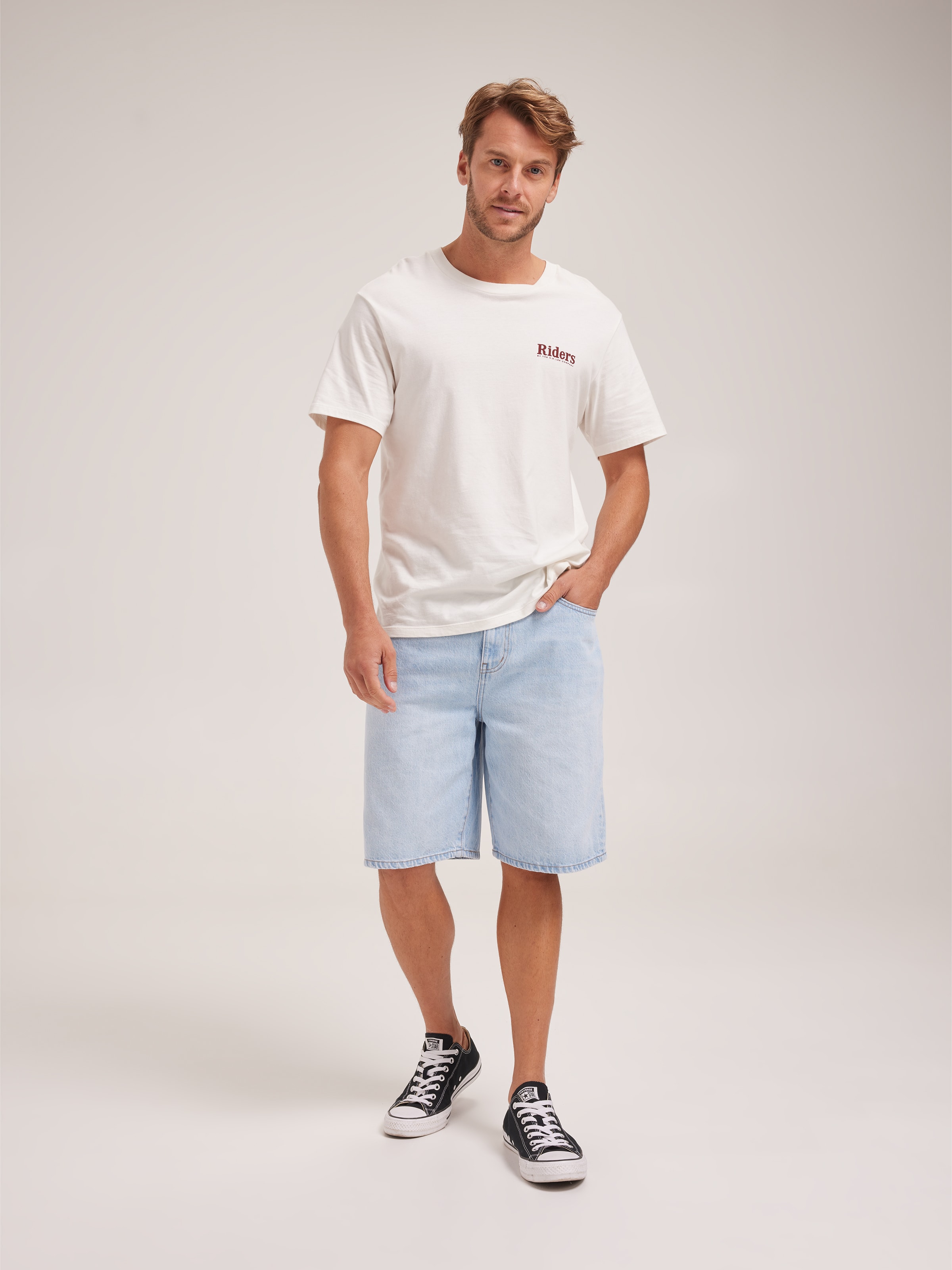 R5 Baggy Short In Blue Master Denim - Just Jeans Online