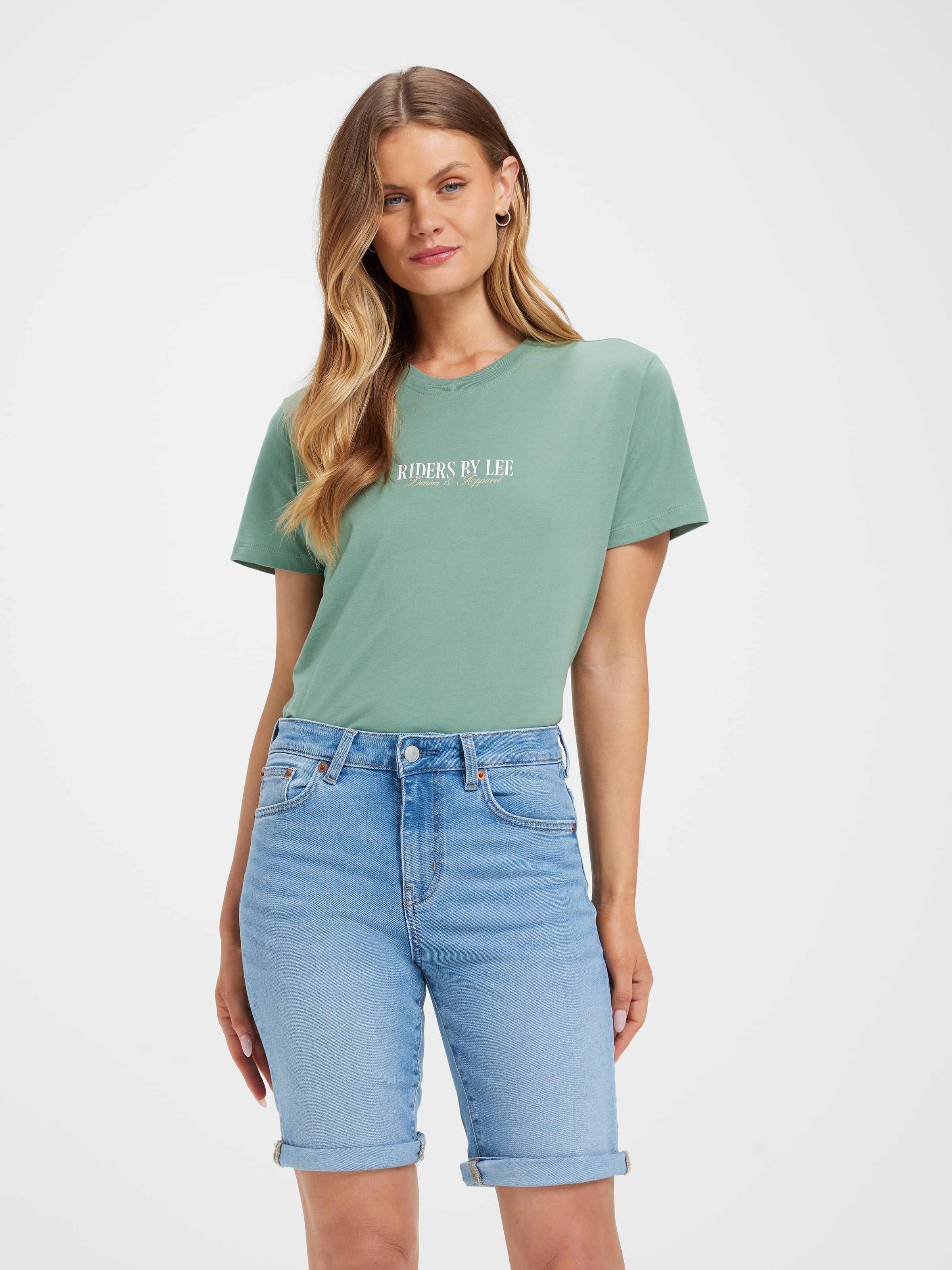 Knee Length Short In Truthful Indigo - Just Jeans Online