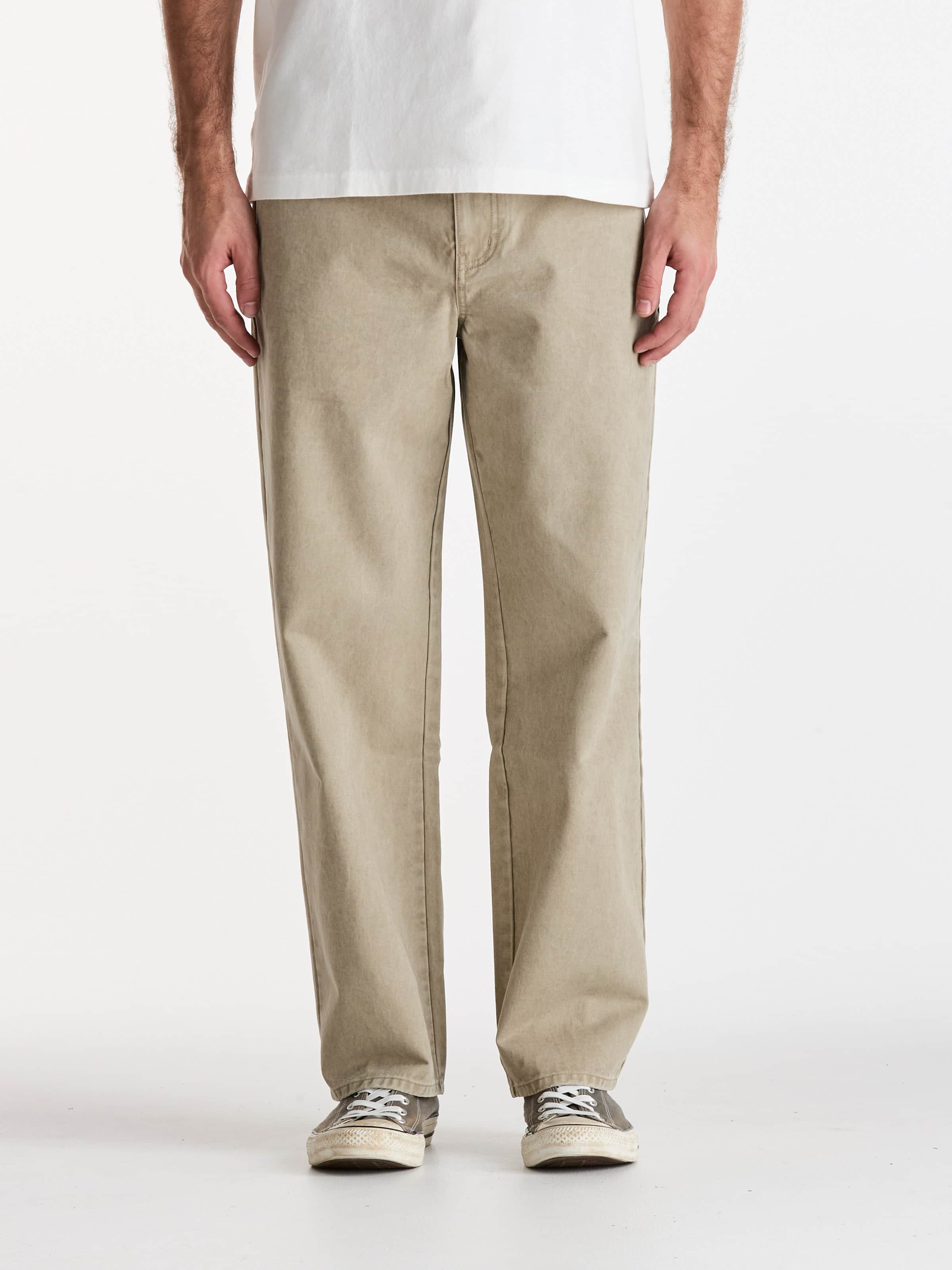 R5 Relaxed Chino In Washed Stone - Just Jeans Online