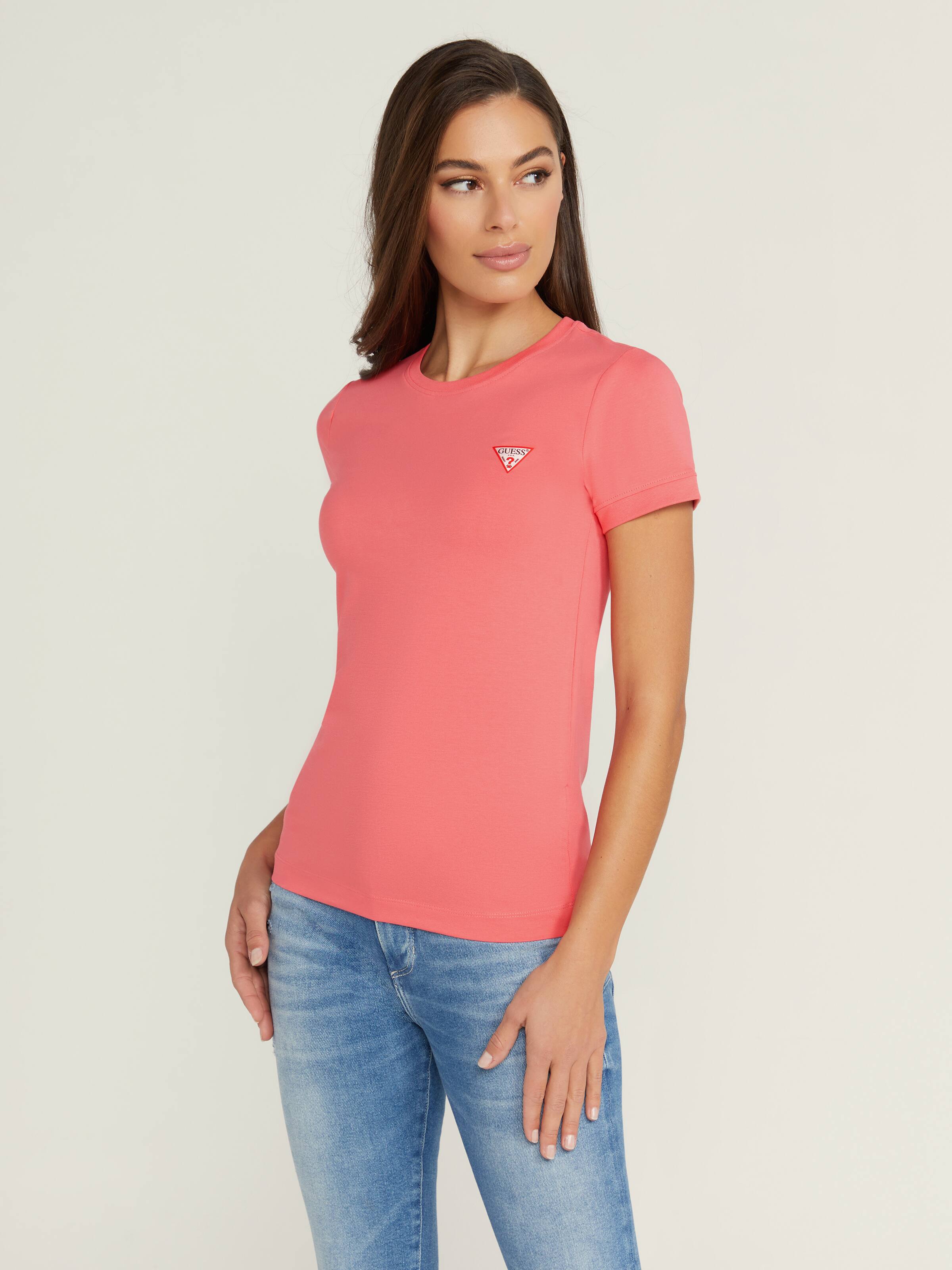 Mini Triangle Tee In Pink Pink - Just Jeans Online
