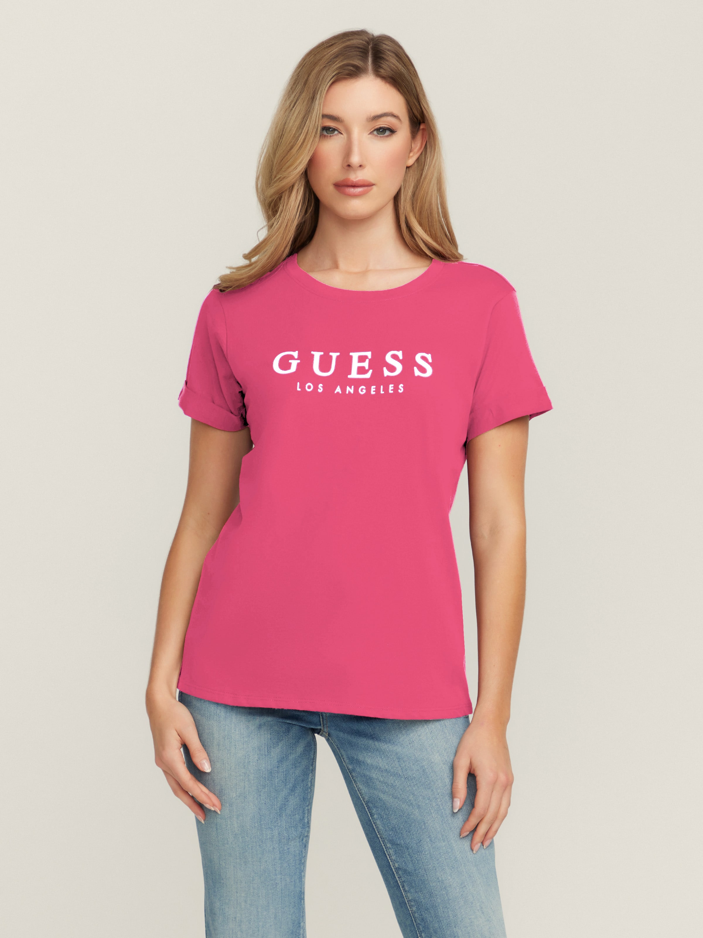 Rolled Up Tee In Electric Pink Pink - Smiggle Online