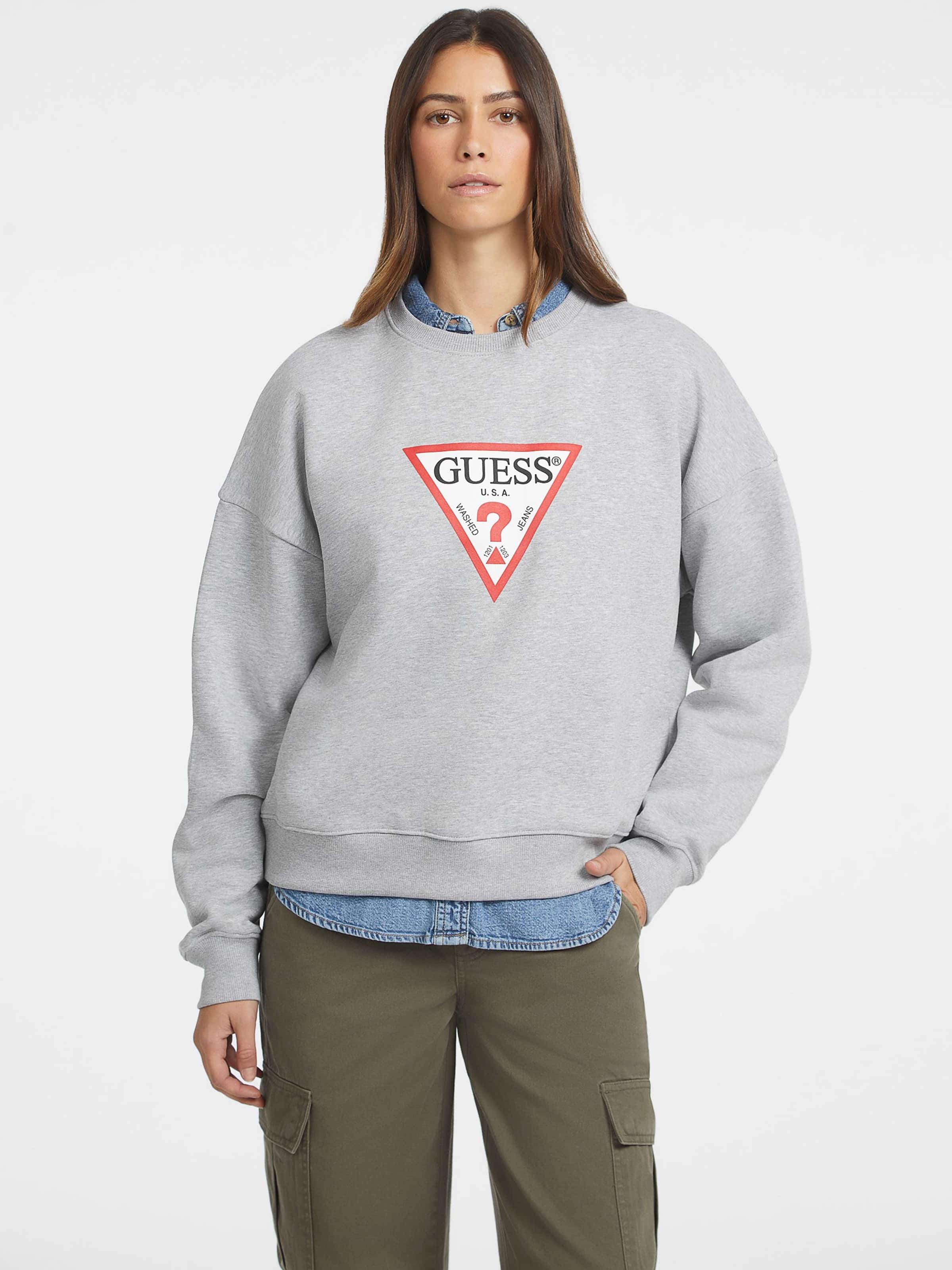 Jeans Iconic Triangle Sweatshirt In Medium Grey Heather - Just Jeans Online