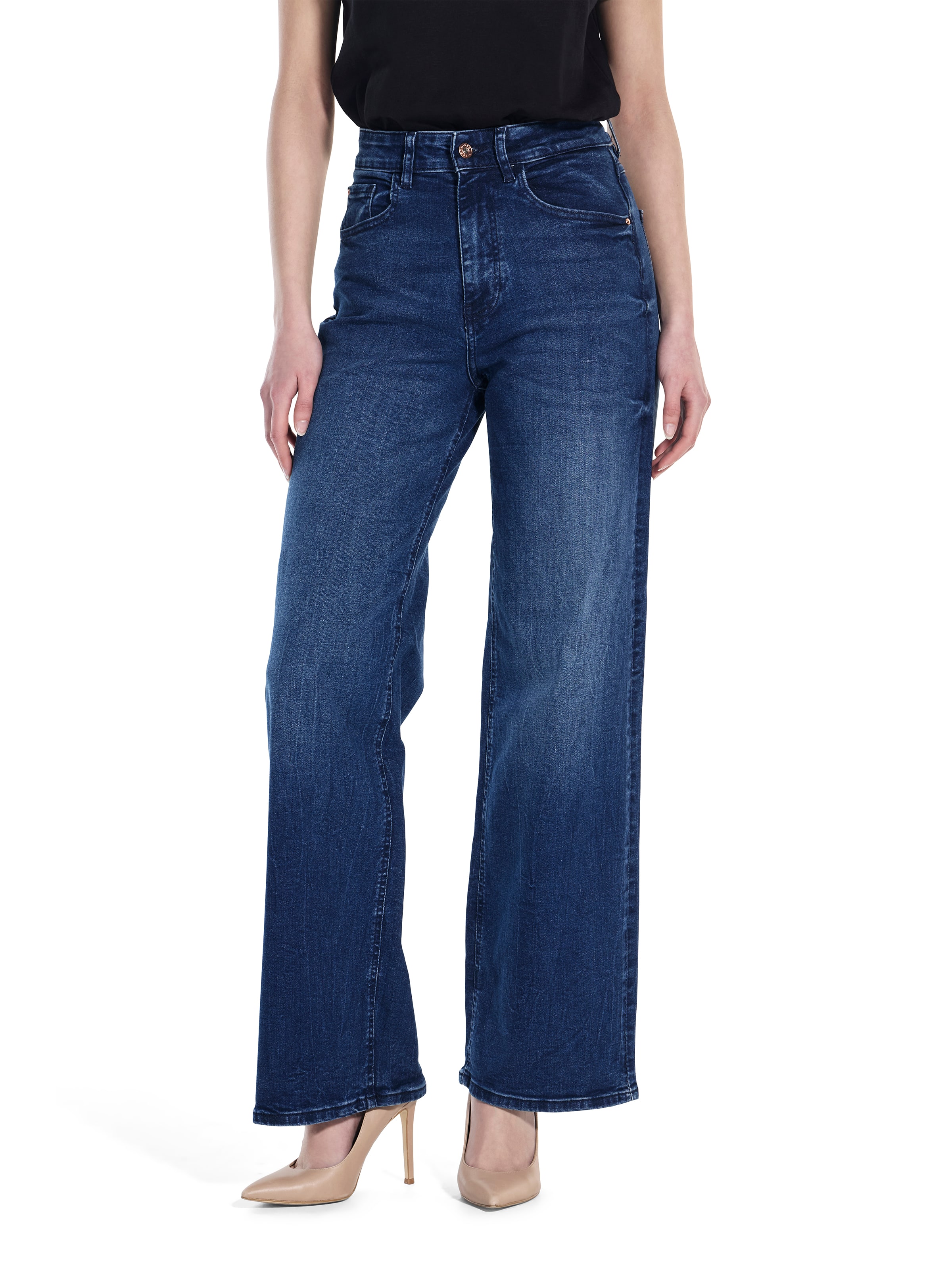 Flavia Flare In Wheatbelt Mid - Just Jeans Online