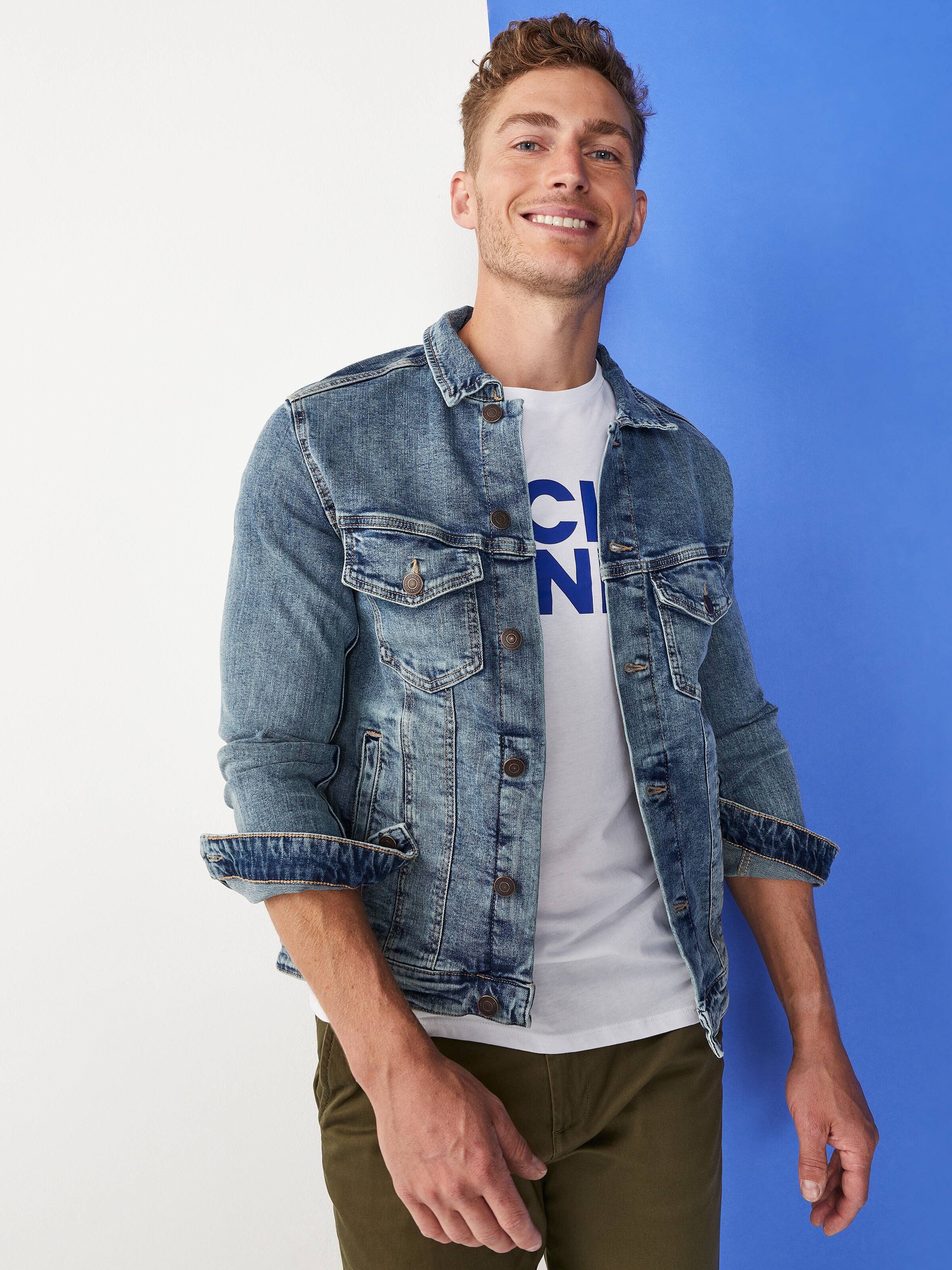 Alvin Denim Jacket In Blue Denim - Just Jeans Online