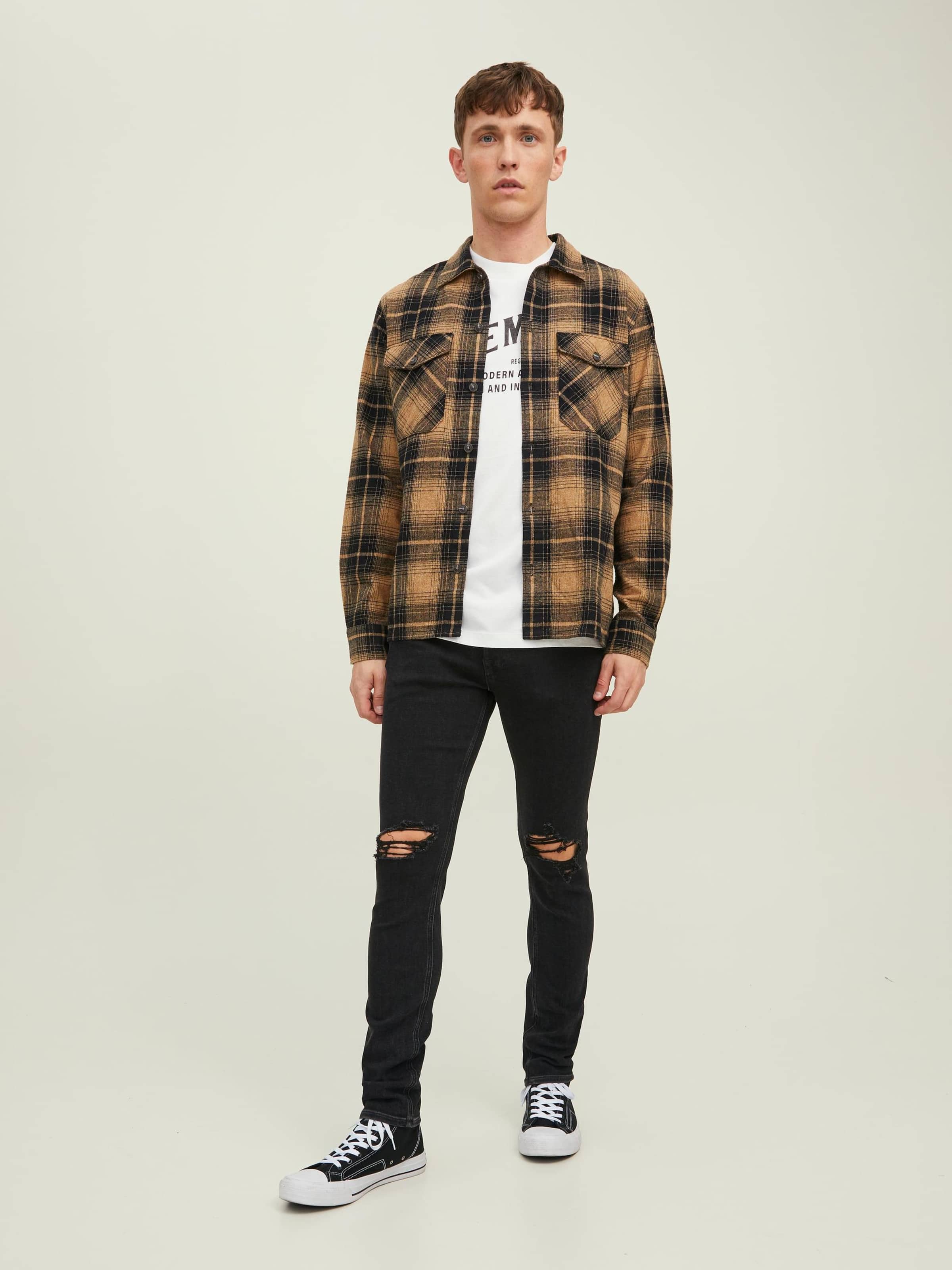 Liam Skinny Black Rip Jean Black - Just Jeans Online