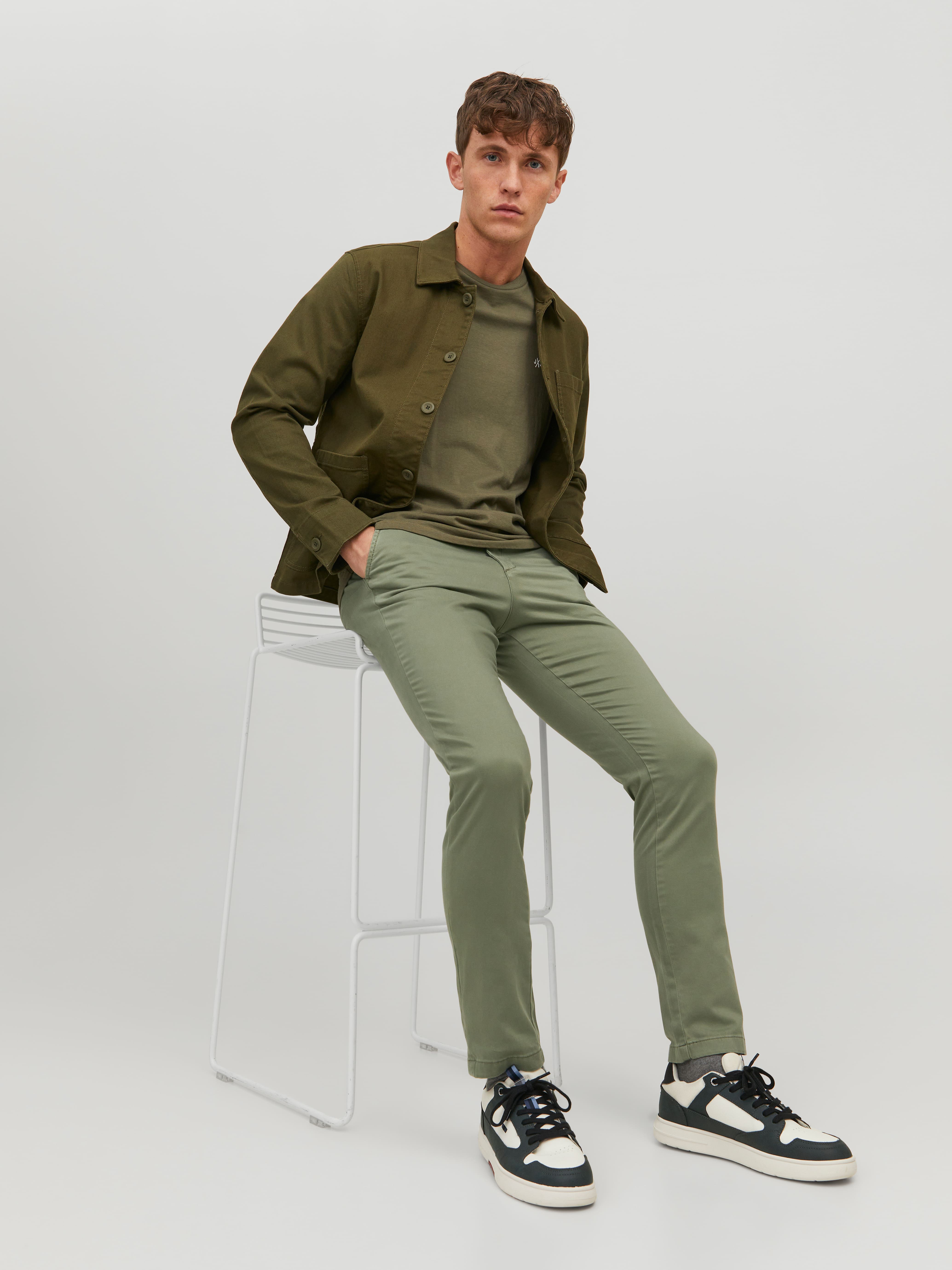 Marco Chino In Deep Lichen Green - Just Jeans Online