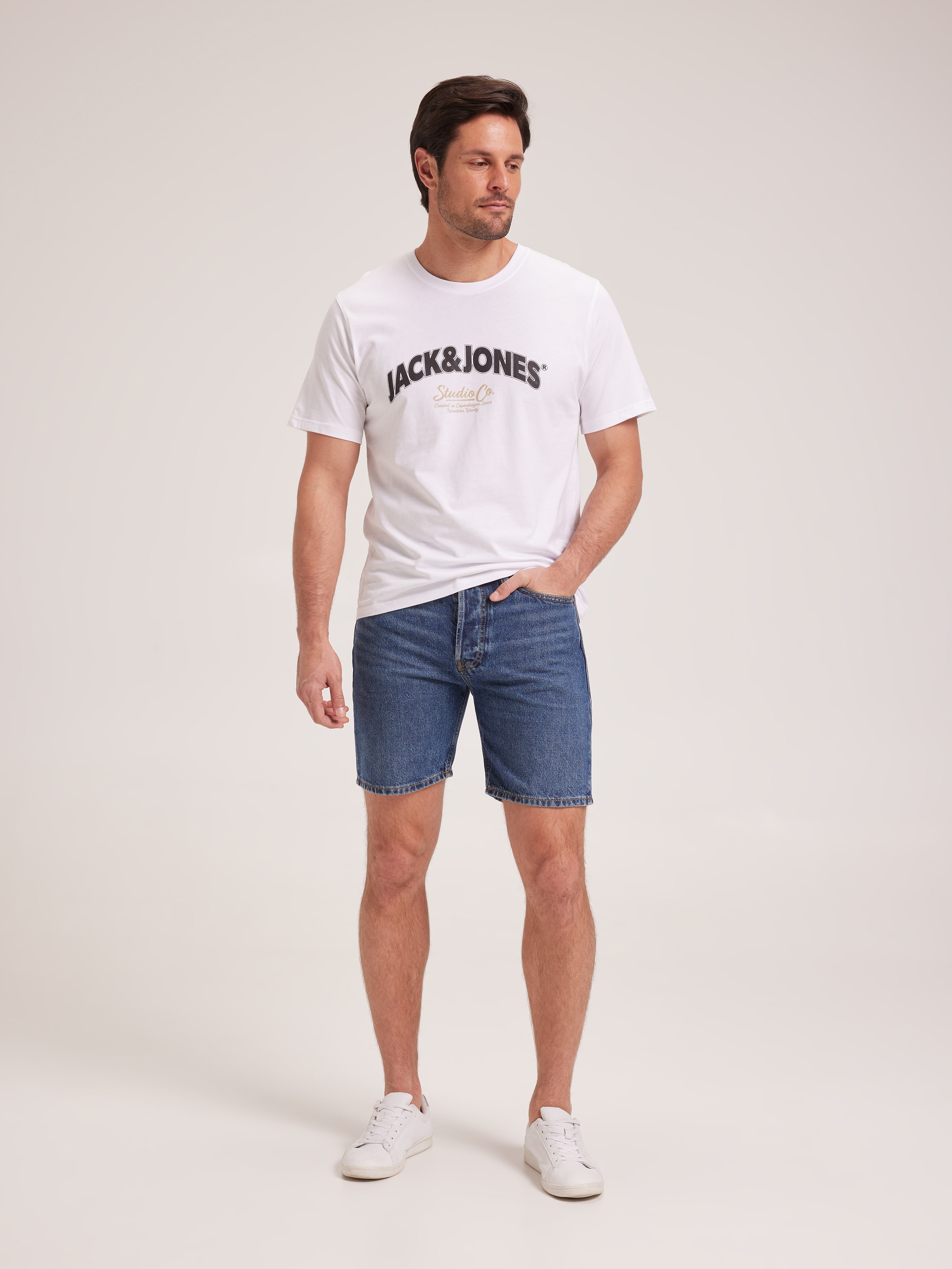 Chris Cooper Short In Dark Blue Denim Denim - Just Jeans Online