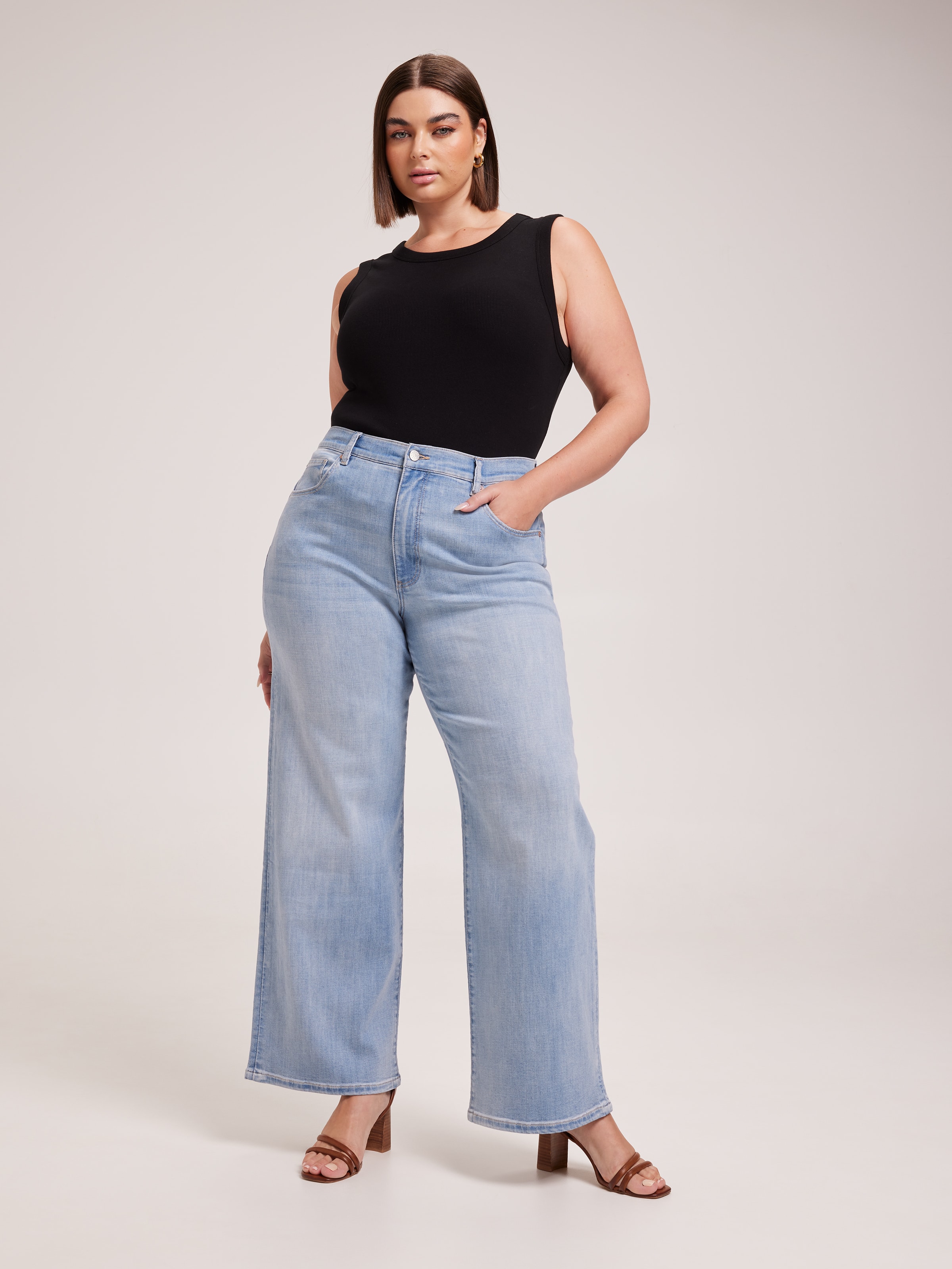 Curve Originals High Rise Relaxed Wide Leg Jean - Just Jeans Online
