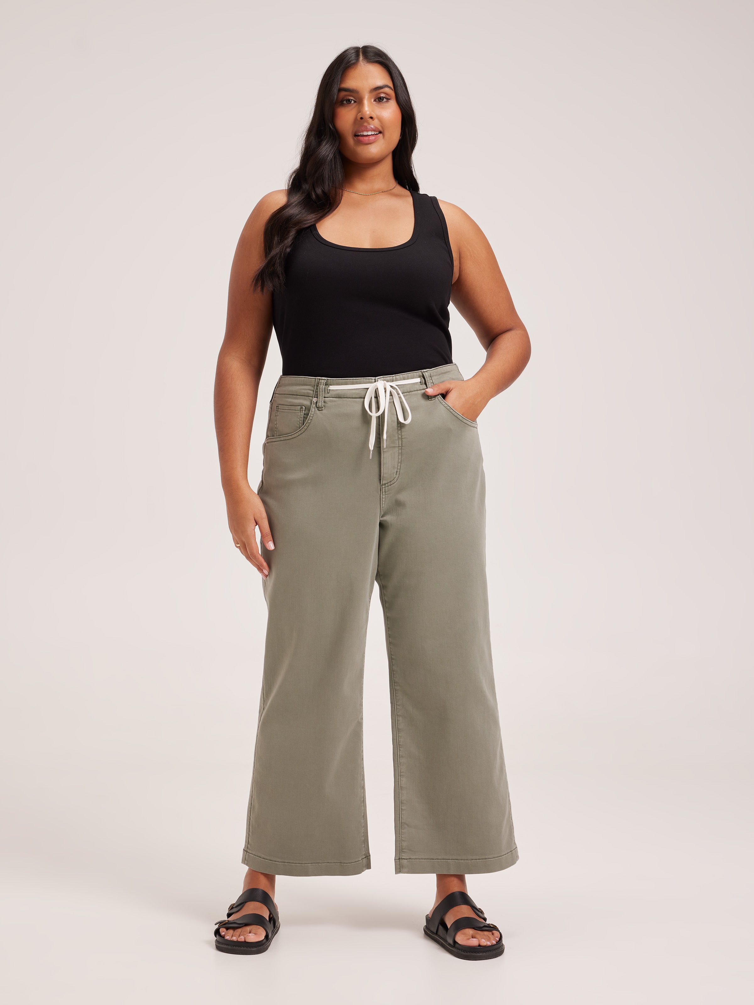 Curve Amaze Vacay Wide Leg Ankle - Just Jeans Online