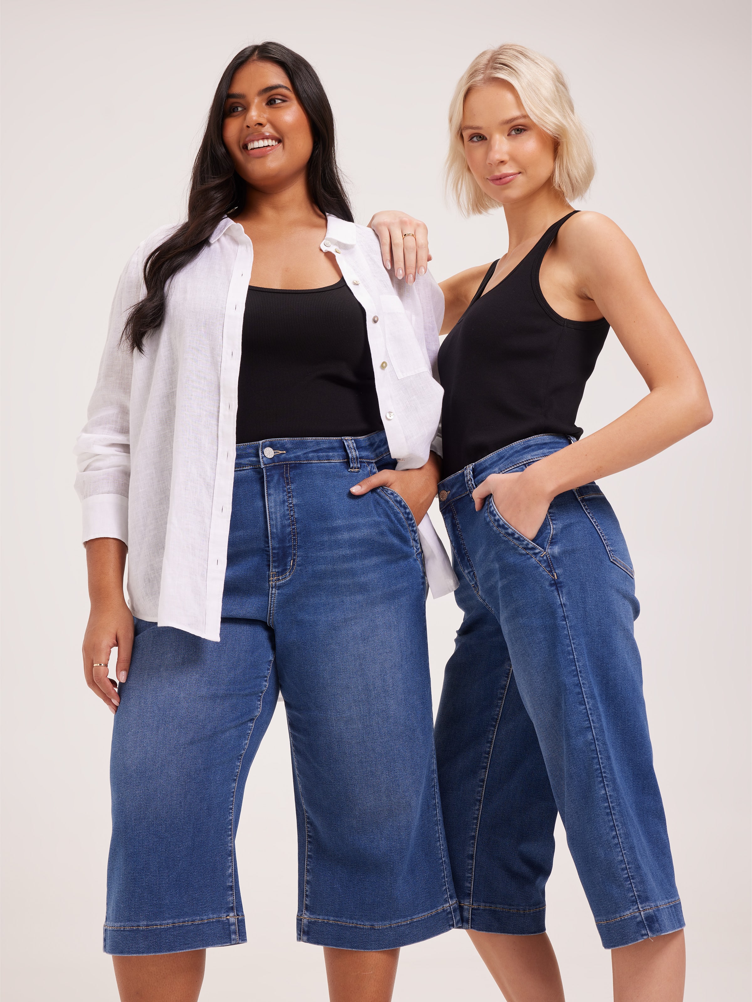 Curve Amaze High Rise Wide Capri - Just Jeans Online