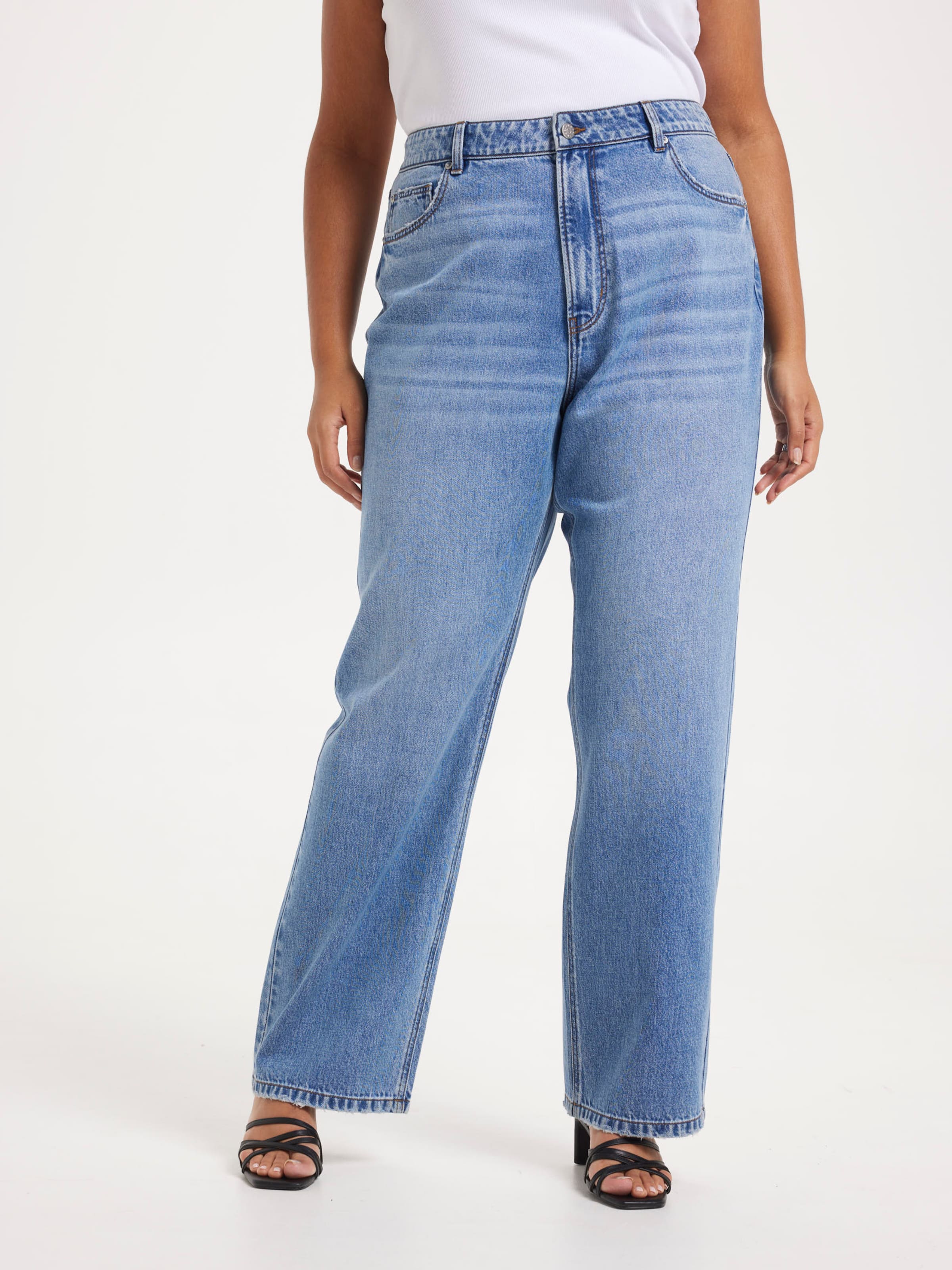 Curve Originals Jules Relaxed Straight Jean Bright Cloud - Just Jeans ...