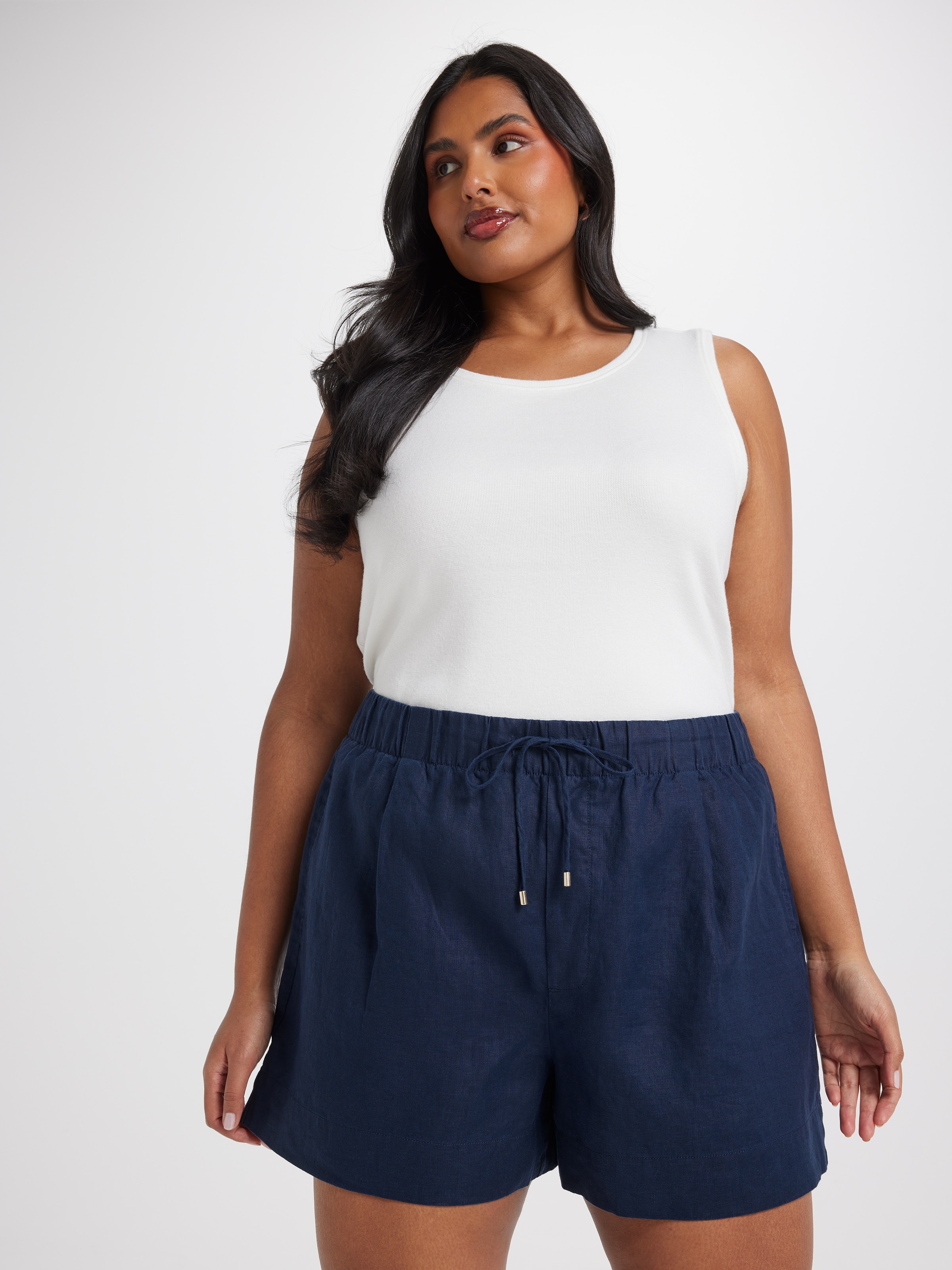 Curve Linen Jog Short - Just Jeans Online