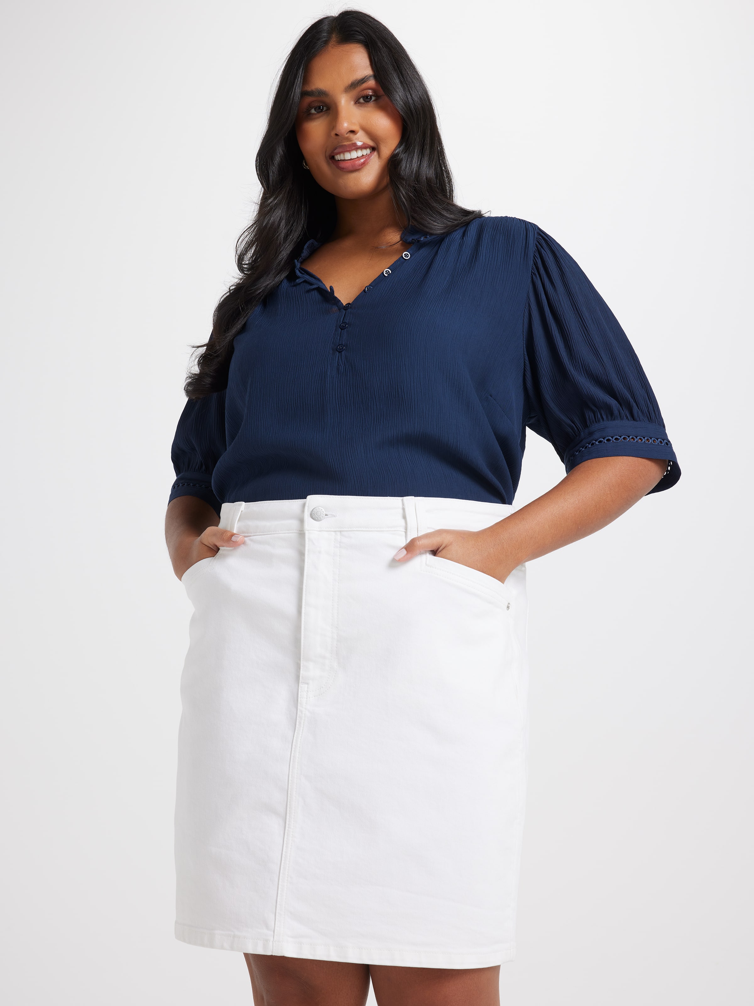 Curve Originals Above Knee Skirt - Just Jeans Online