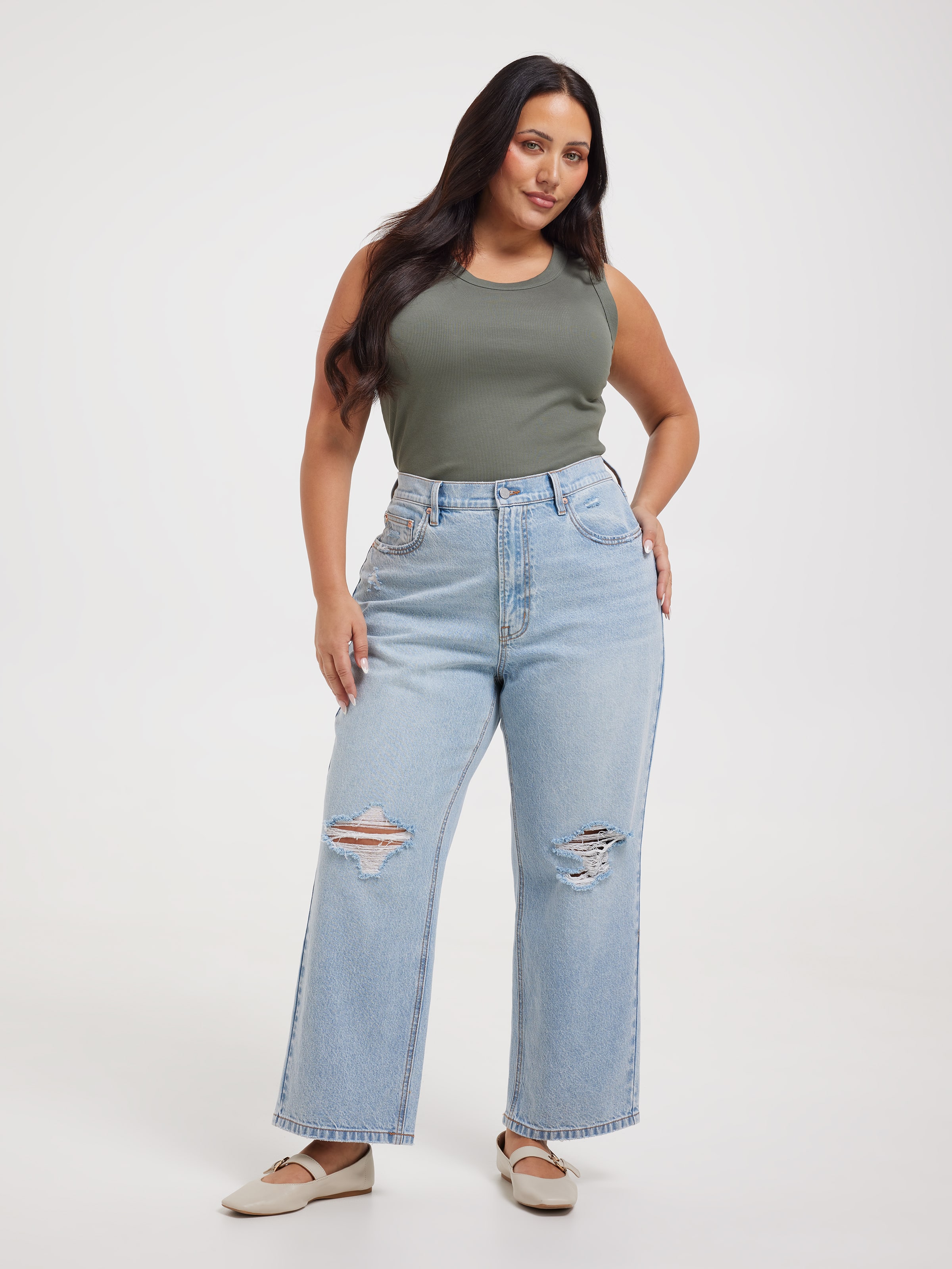 Curve Originals Almost Rigid Straight Jean - Just Jeans Online