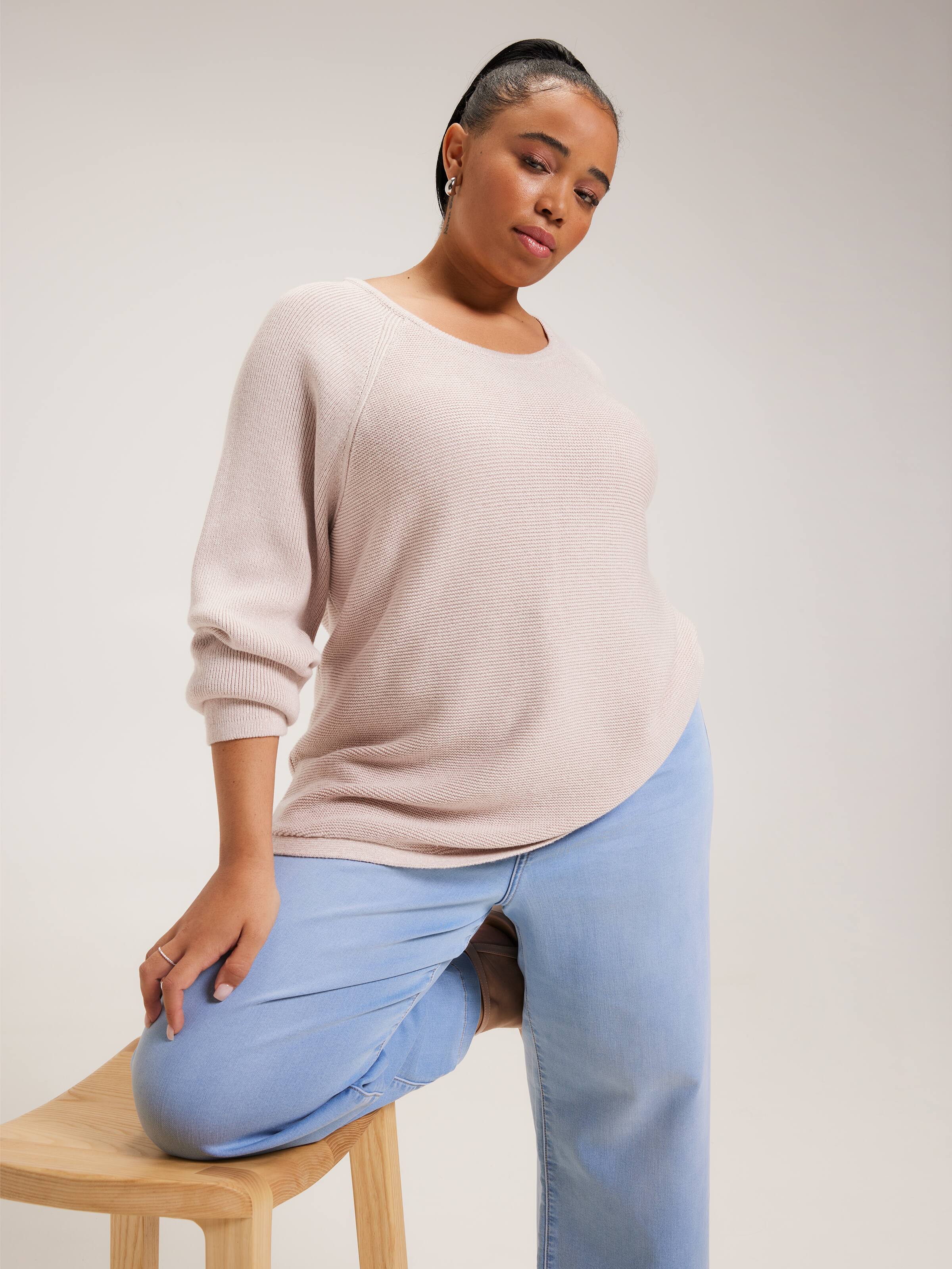 Curve Aubrey Textured Pullover - Just Jeans Online