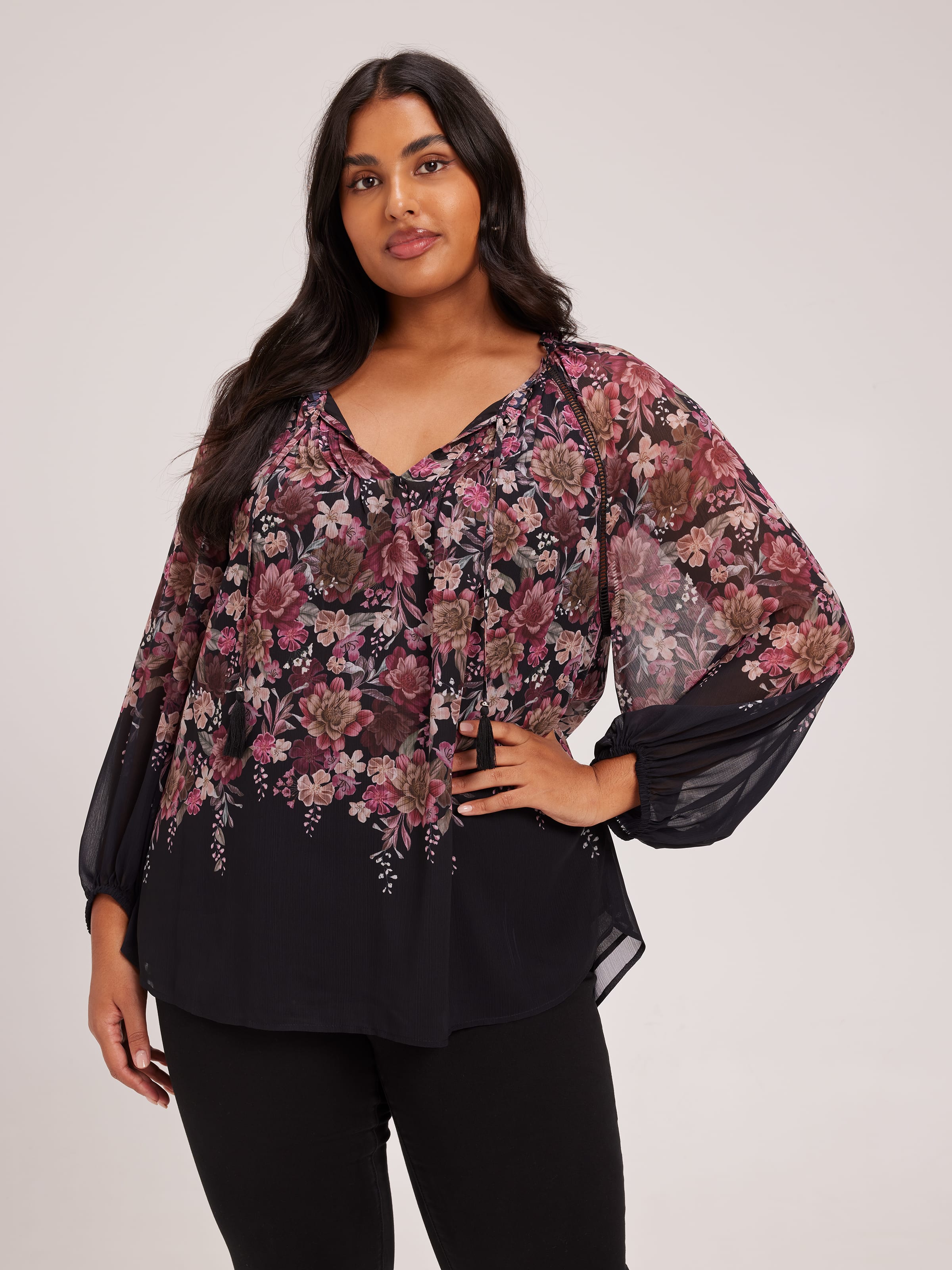 Curve Cassandra Floral Popover - Just Jeans Online