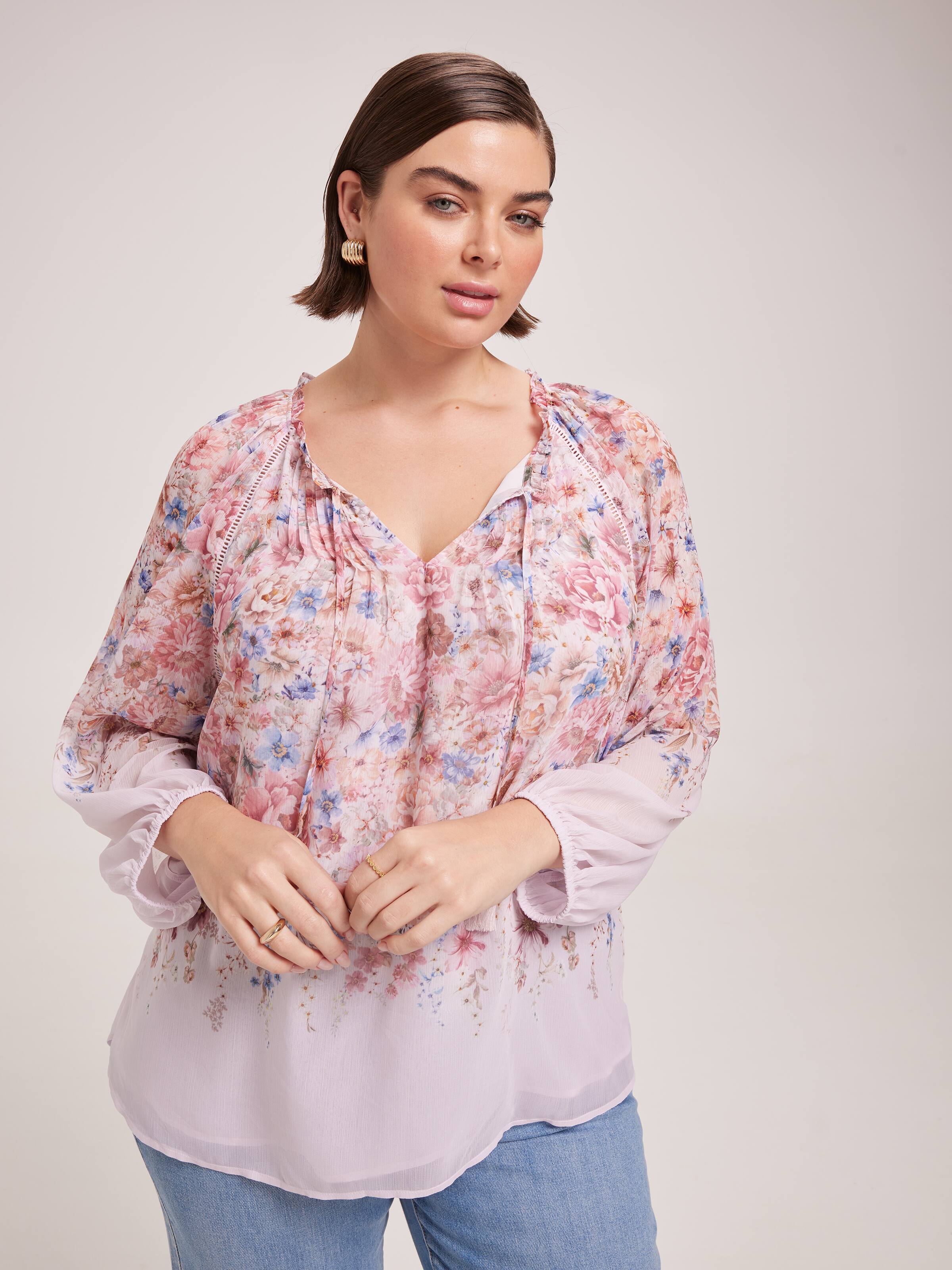 Curve Cassandra Floral Popover - Just Jeans Online