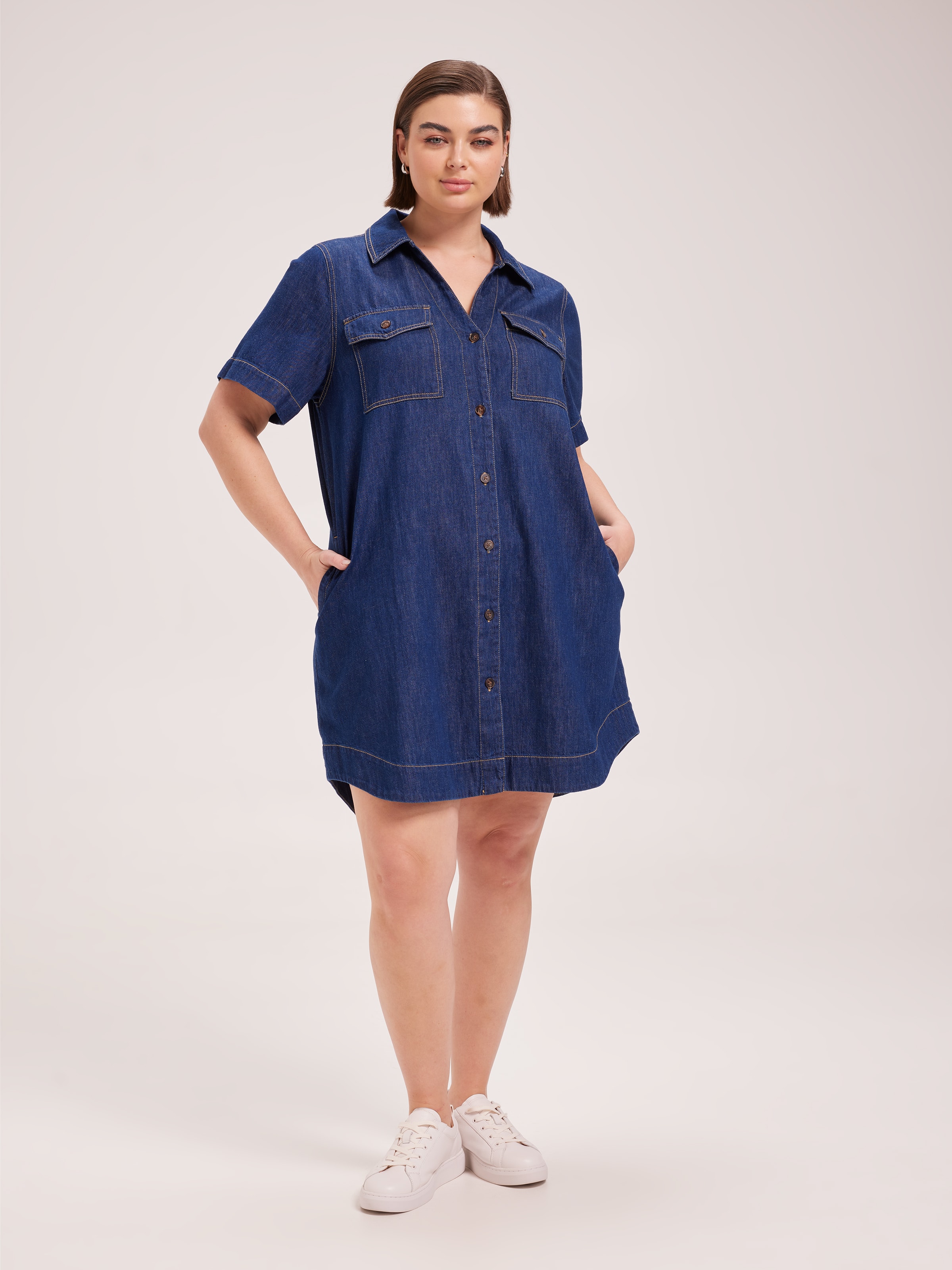 Curve Madison Shirt Dress - Just Jeans Online