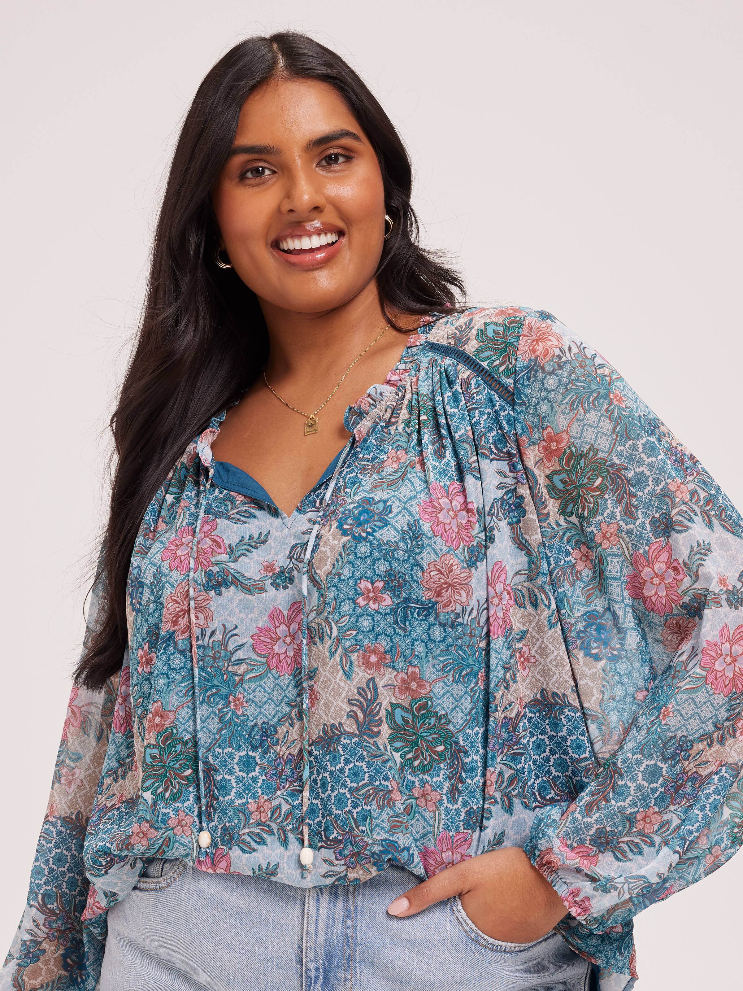 Curve Savannah Floaty Blouse - Just Jeans Online