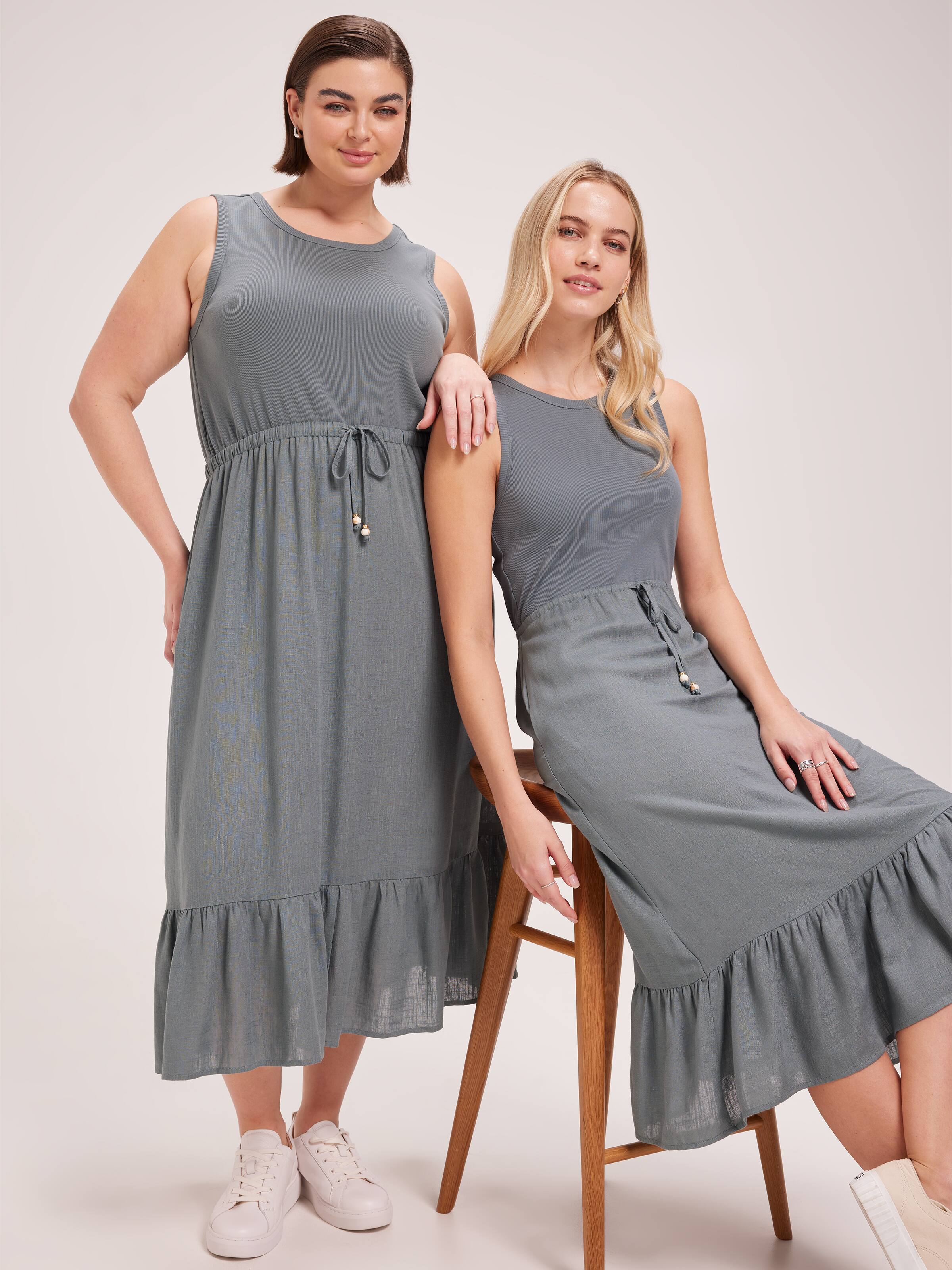 Curve Tori Knit Combo Dress - Just Jeans Online
