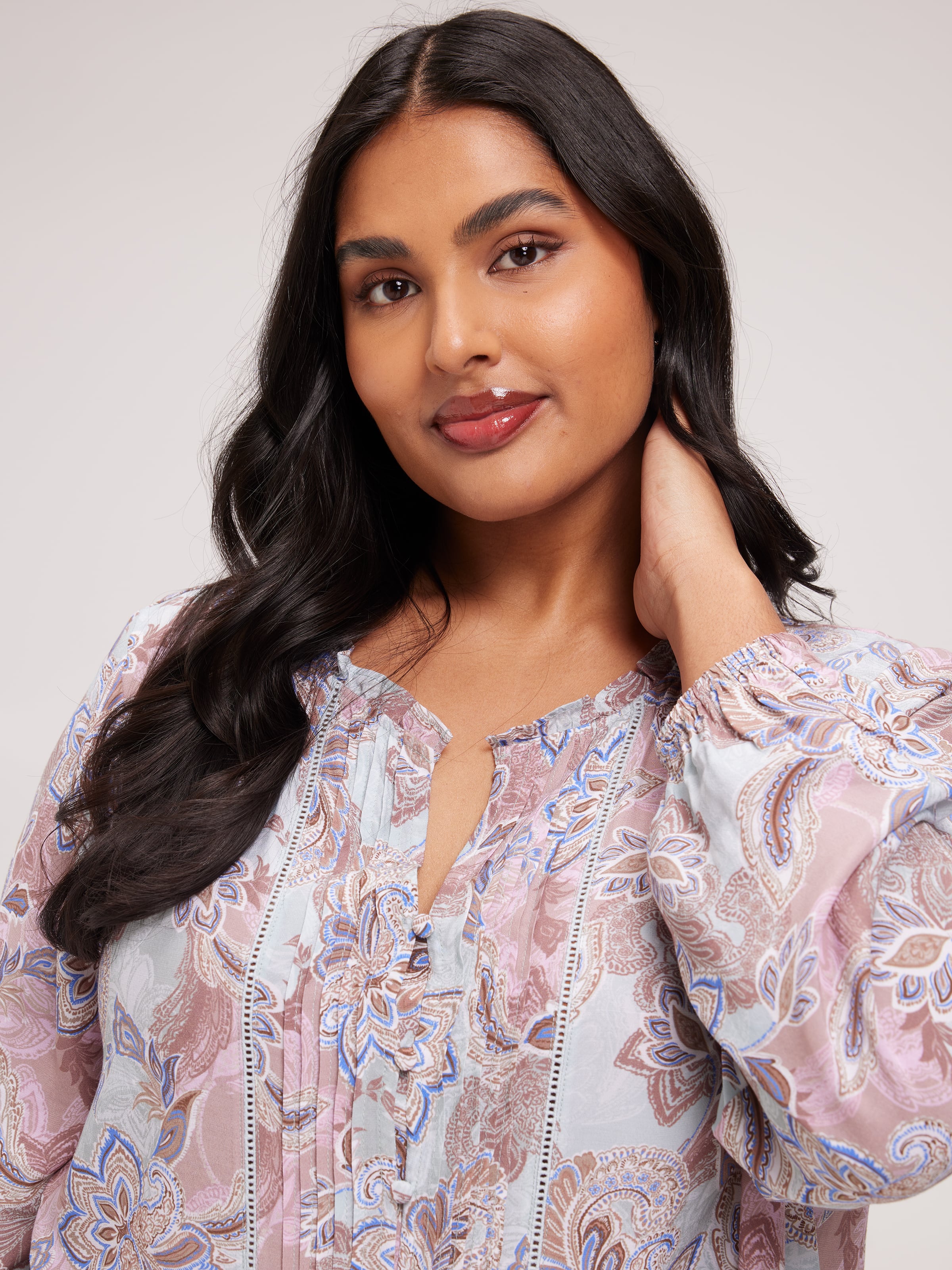 Curve Paris Pintuck Blouse - Just Jeans Online