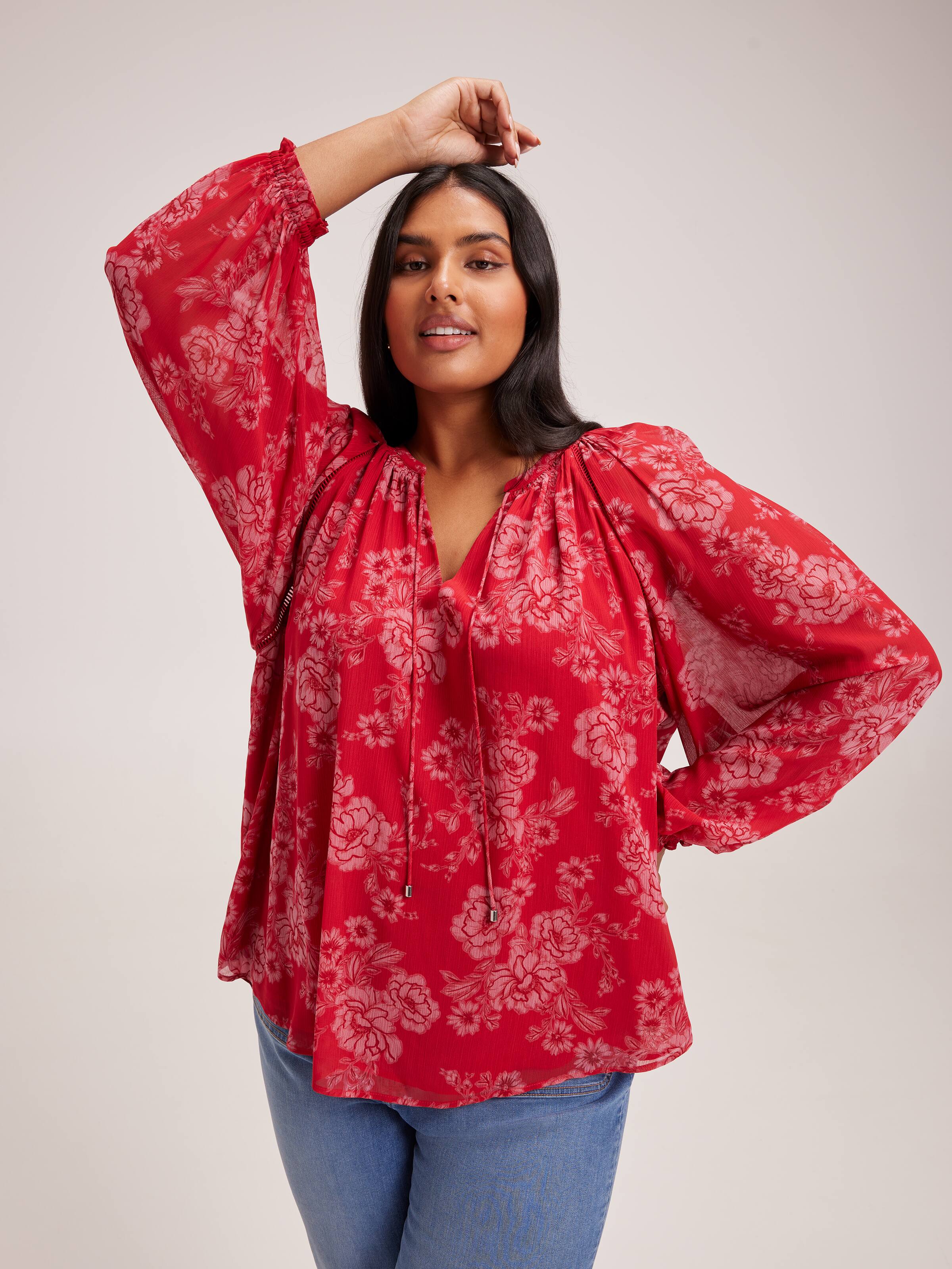 Curve Rosie Floaty Blouse - Just Jeans Online