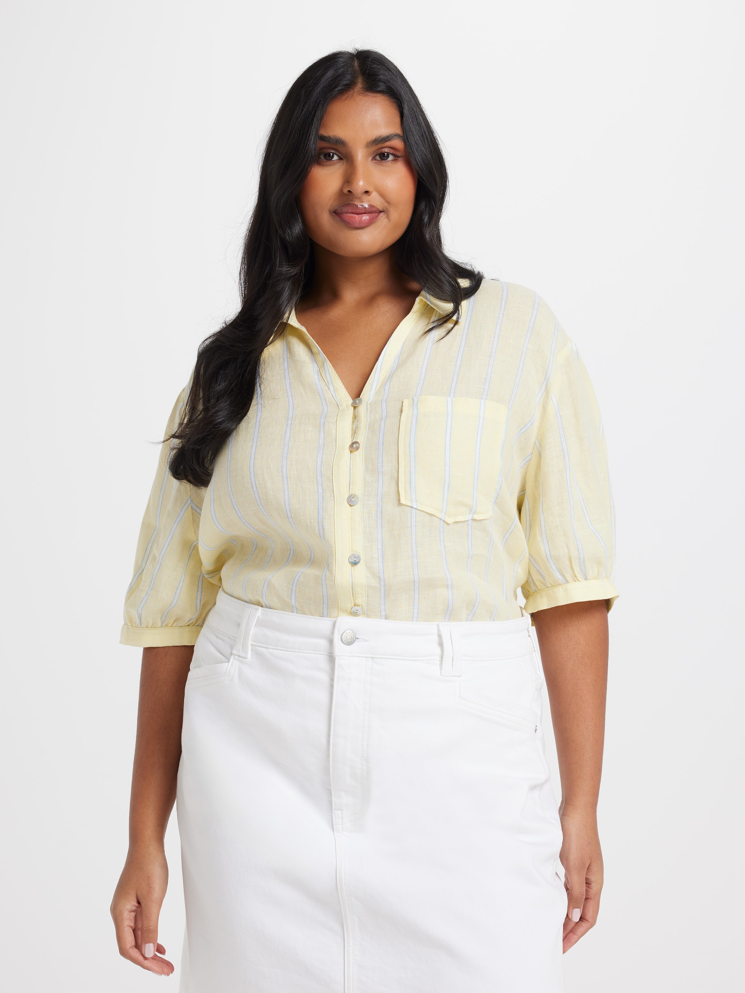 Curve Tyra Short Sleeve Shirt - Just Jeans Online