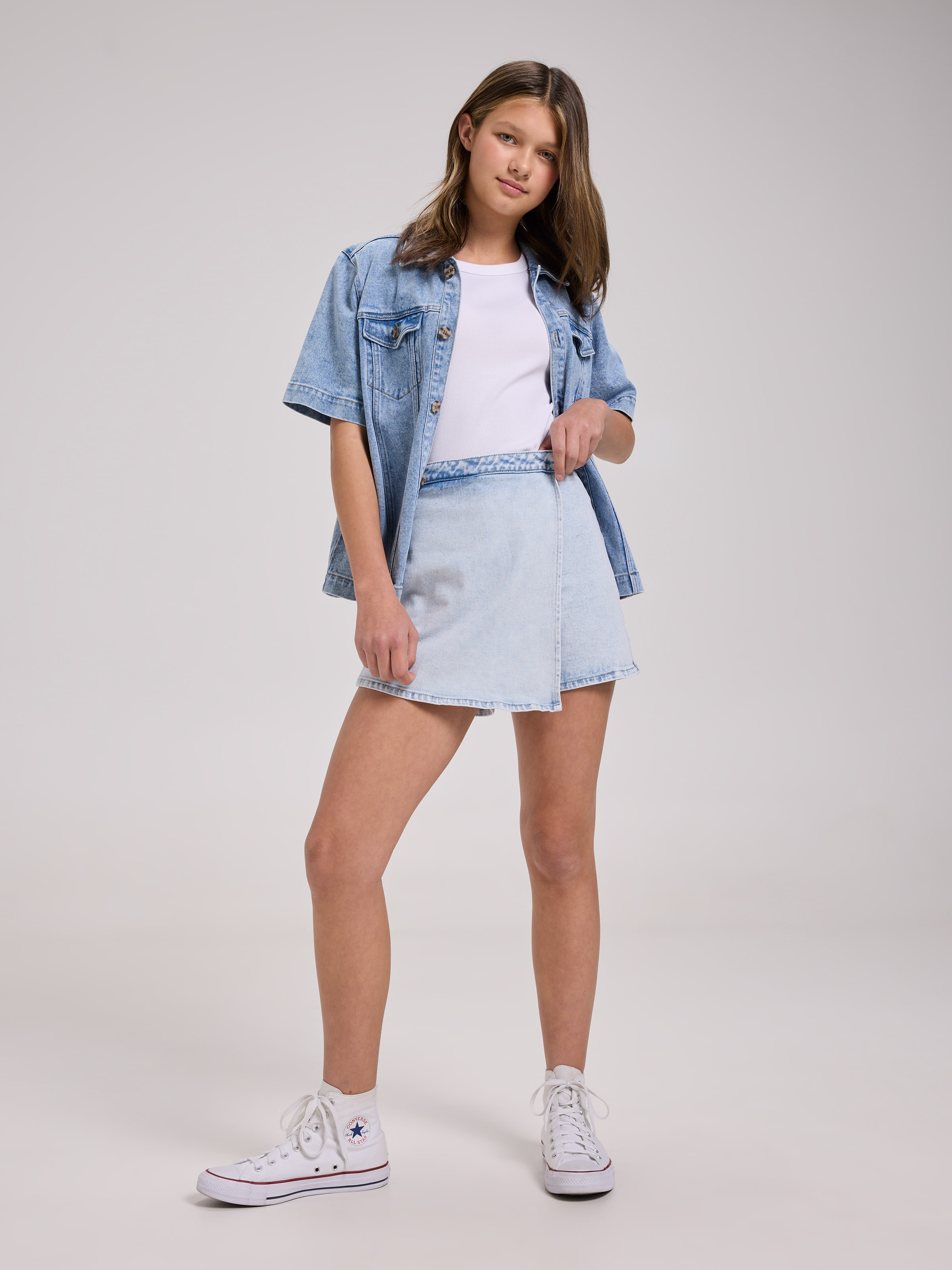 Girls Scarlett Denim Skort - Just Jeans Online