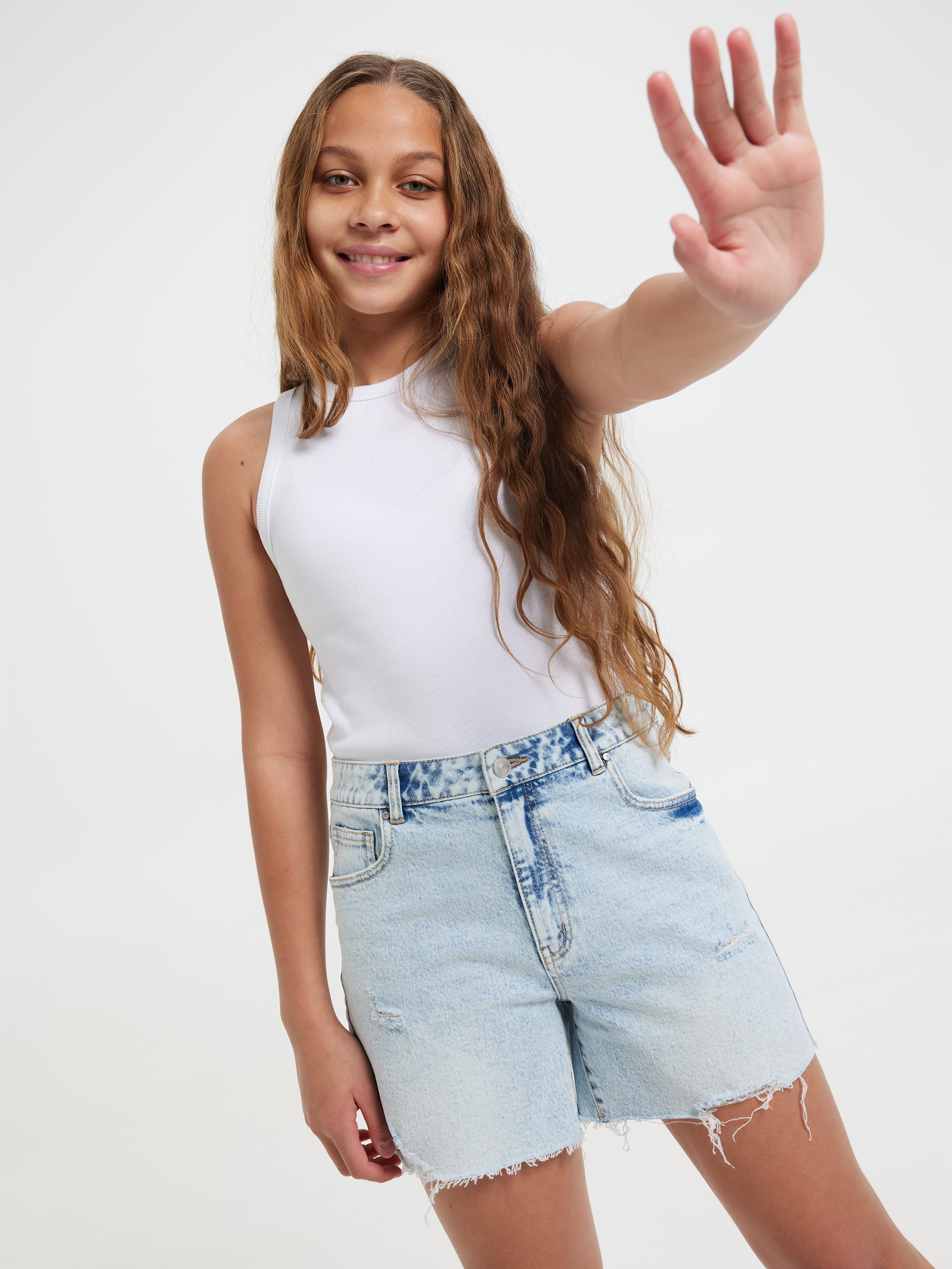 Girls Ella Short Classic Blue - Just Jeans Online