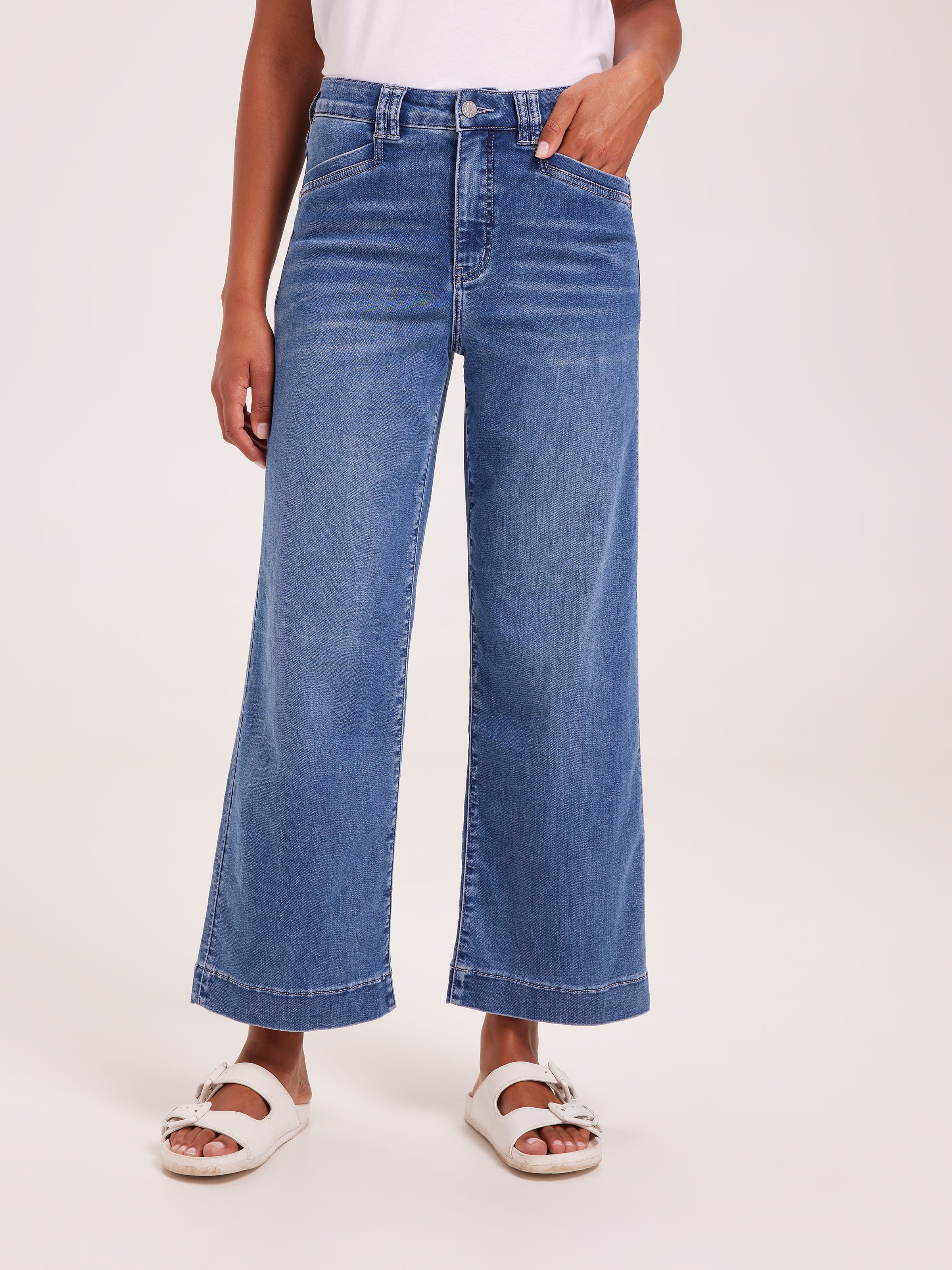 Amaze High Rise Wide Leg Ankle Jean - Just Jeans Online