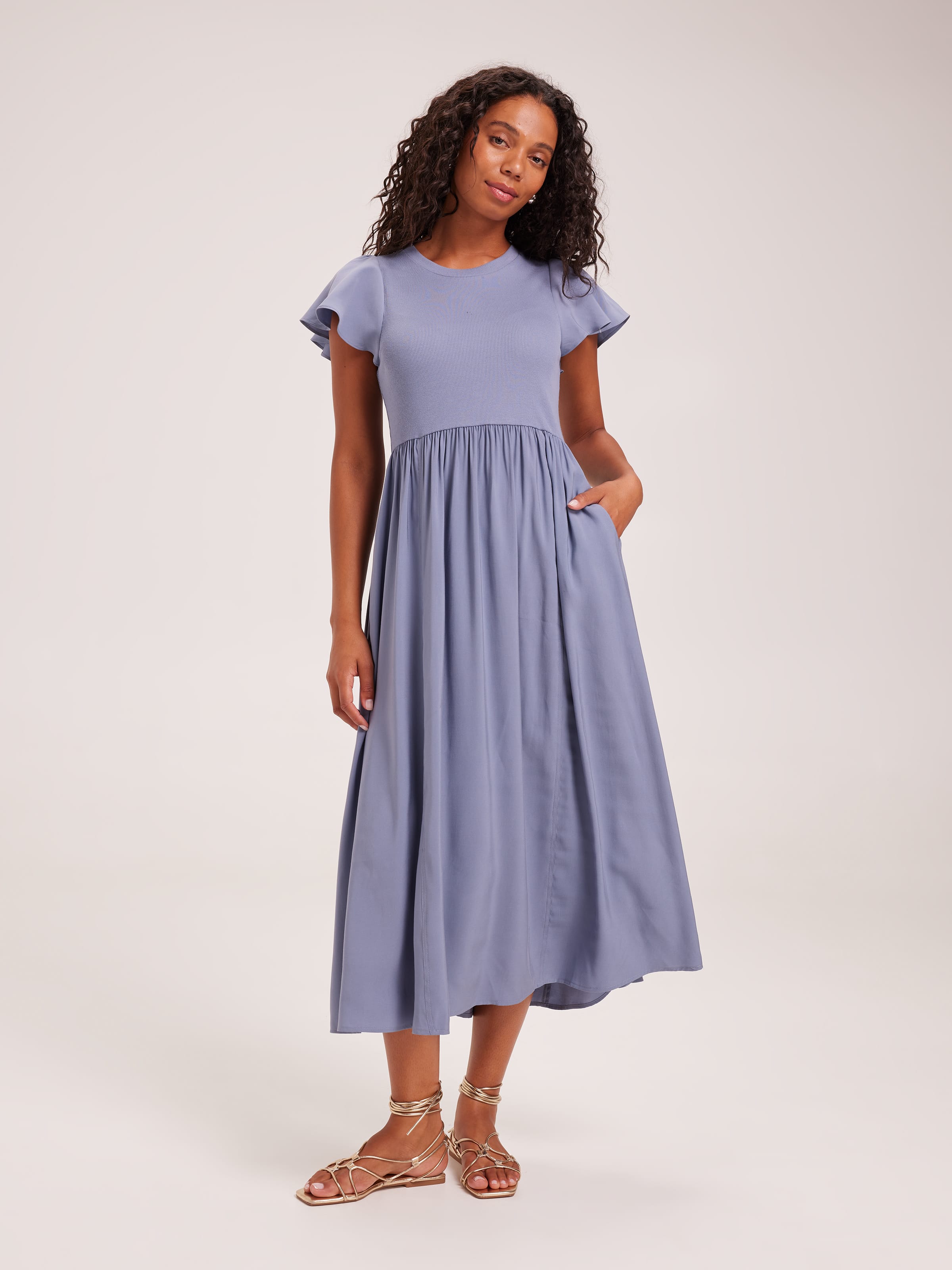 Jemma Knit Dress Slate - Just Jeans Online