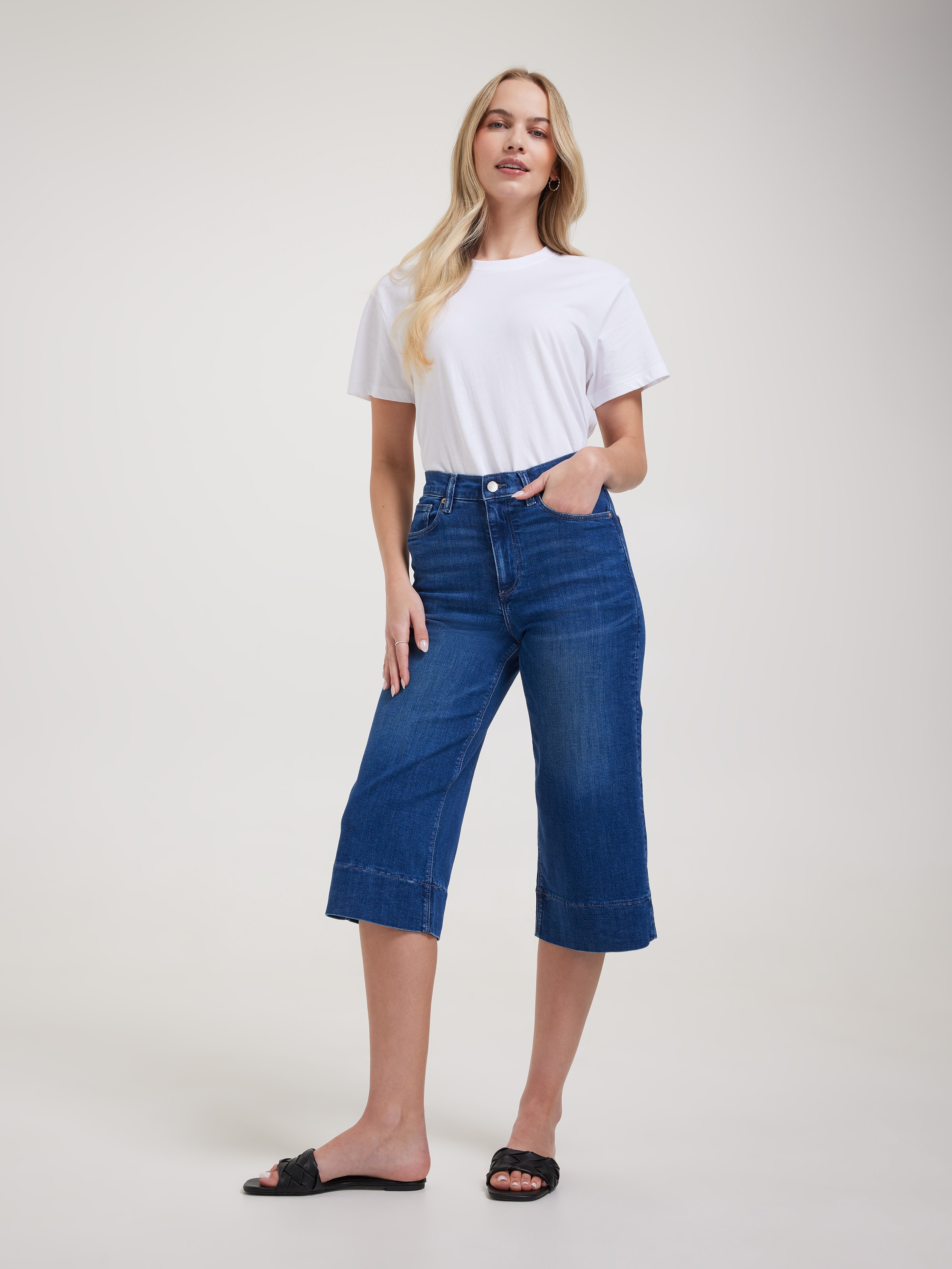 Originals High Rise Wide Leg Capri - Just Jeans Online