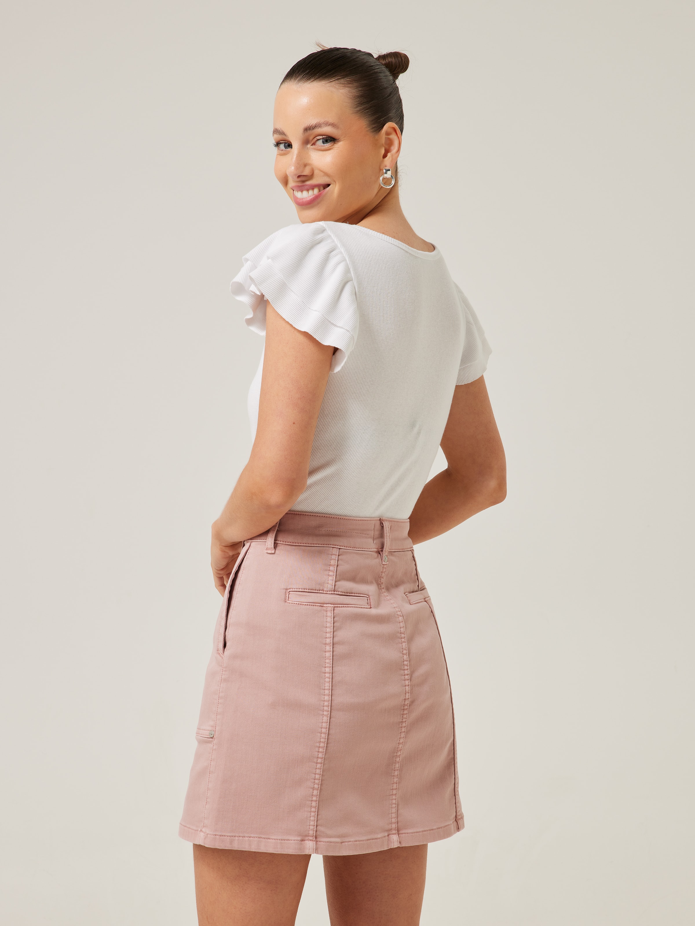 Amaze Patch Pocket Utility Skirt - Just Jeans Online