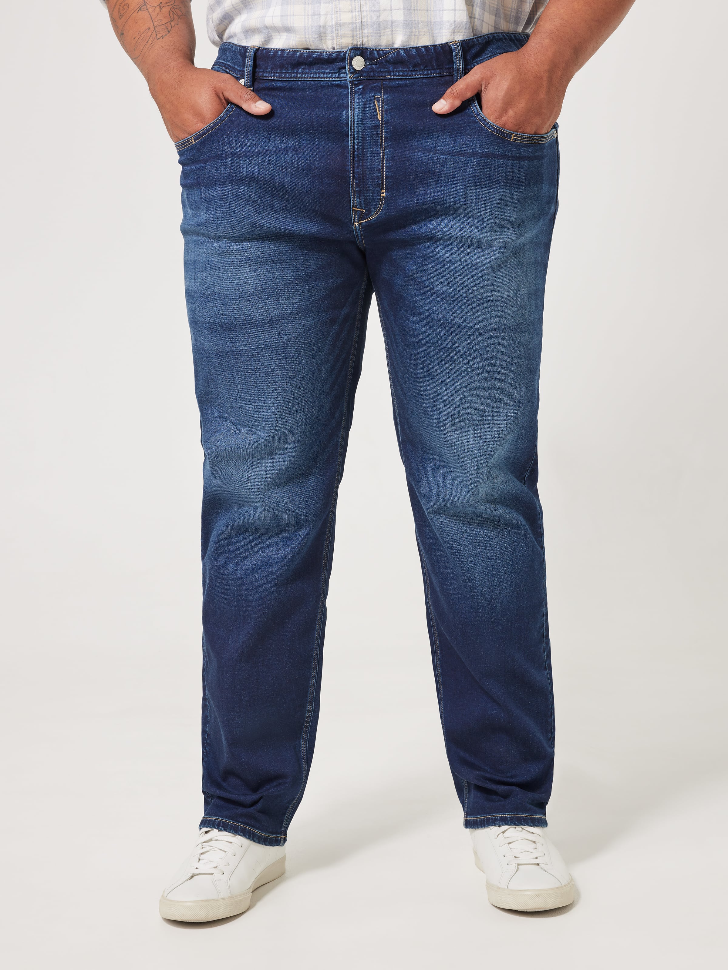 Extended Mega Flex Regular Tapered Jean Indigo River - Just Jeans Online