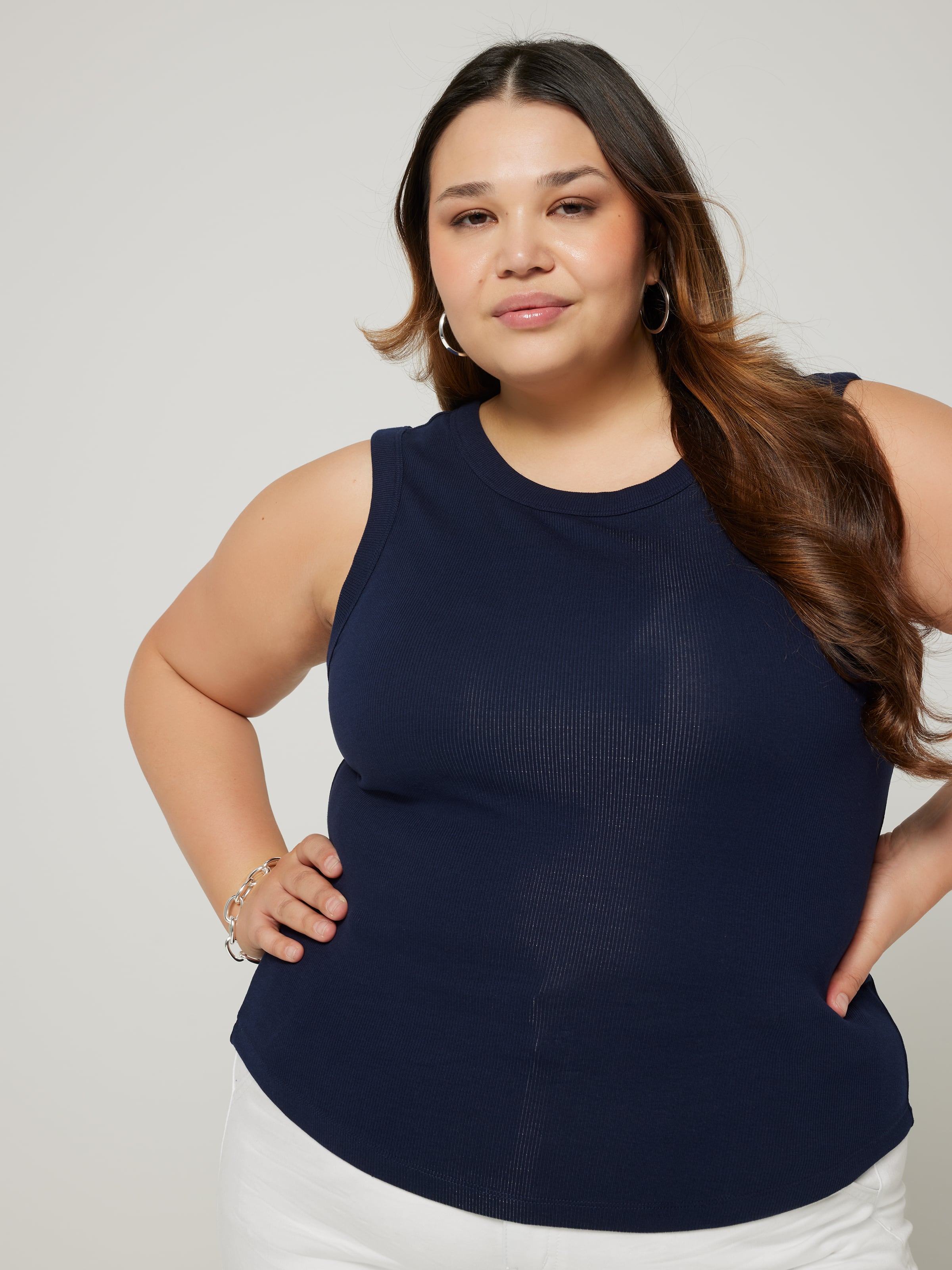 Curve Kayla High Neck Tank - Just Jeans Online