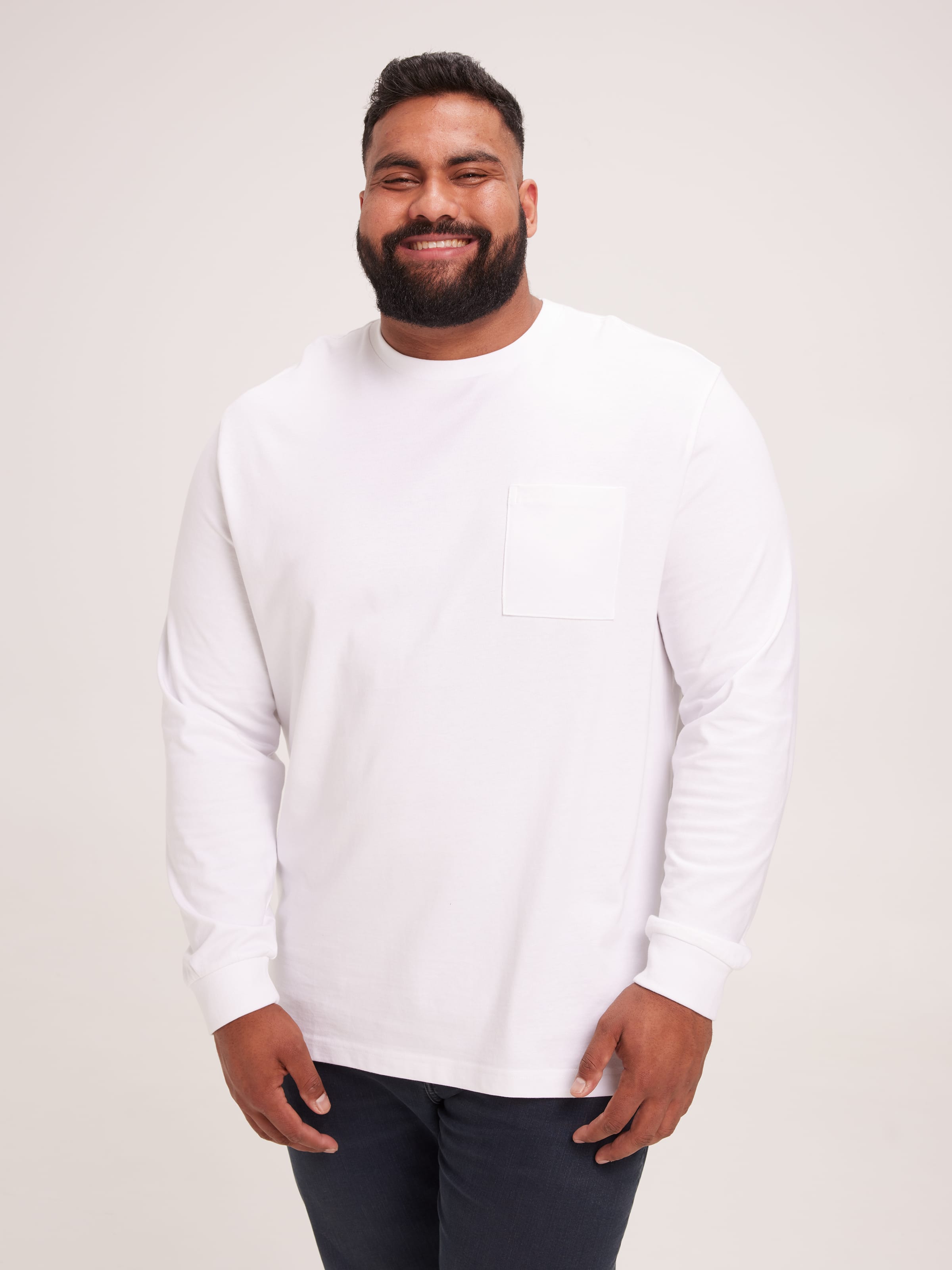 Extended Long Sleeve Casual Fit Tee - Just Jeans Online