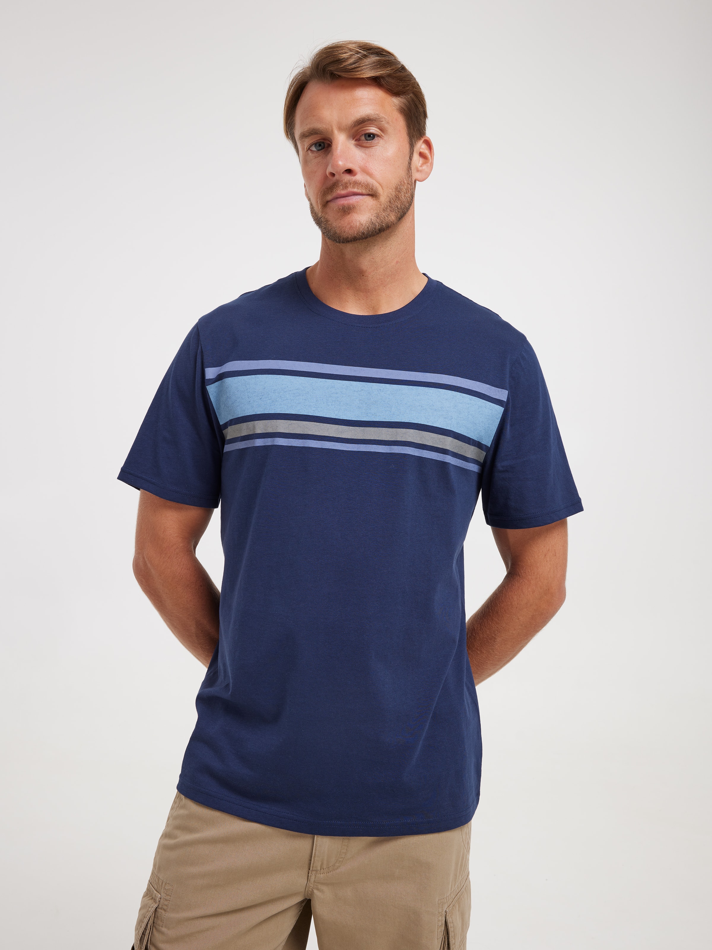 Short Sleeve Chest Stripe Tee - Just Jeans Online