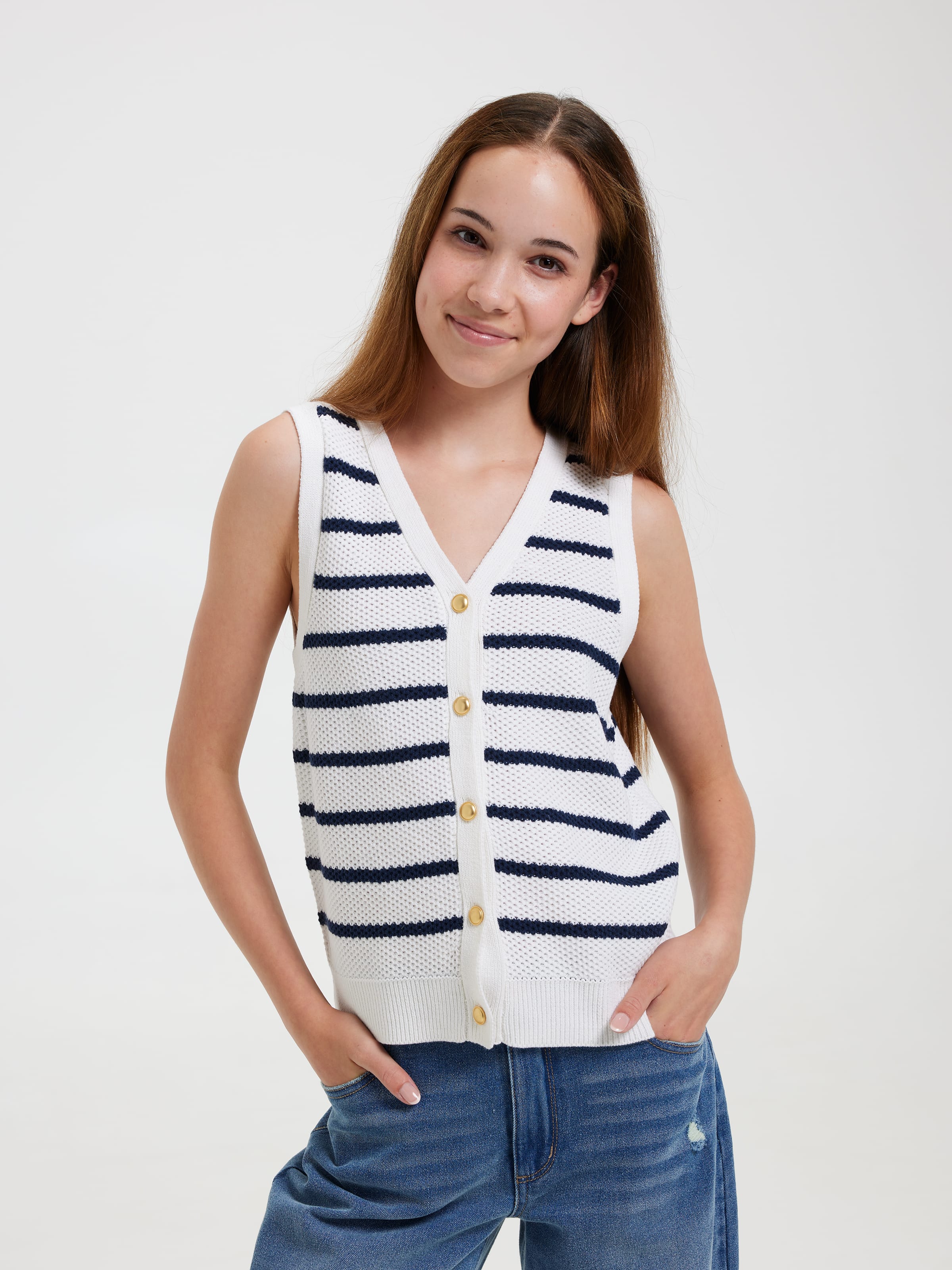 Girls Ellie Knit Vest - Just Jeans Online