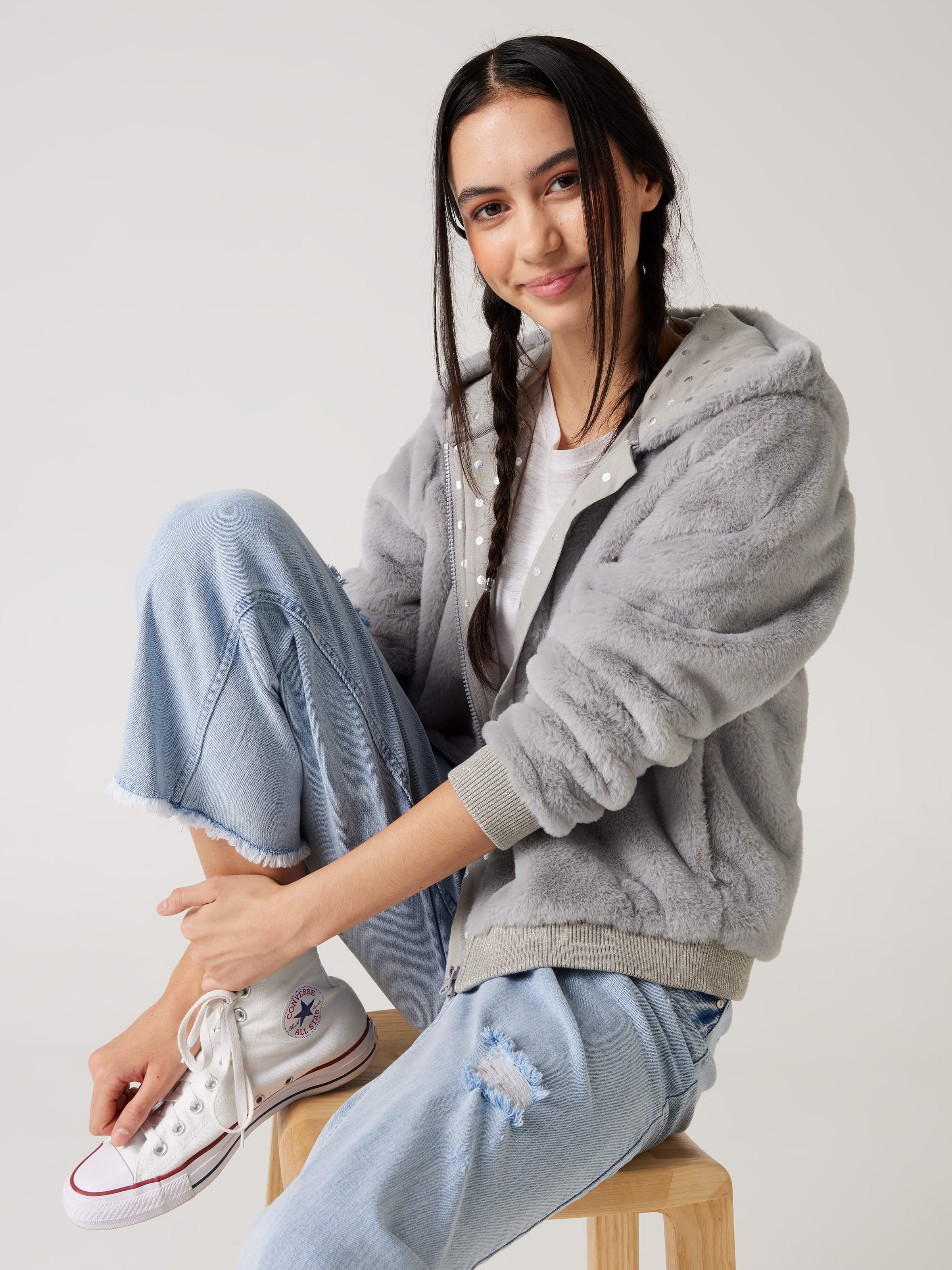 Girls Rose Teddy Jacket - Just Jeans Online